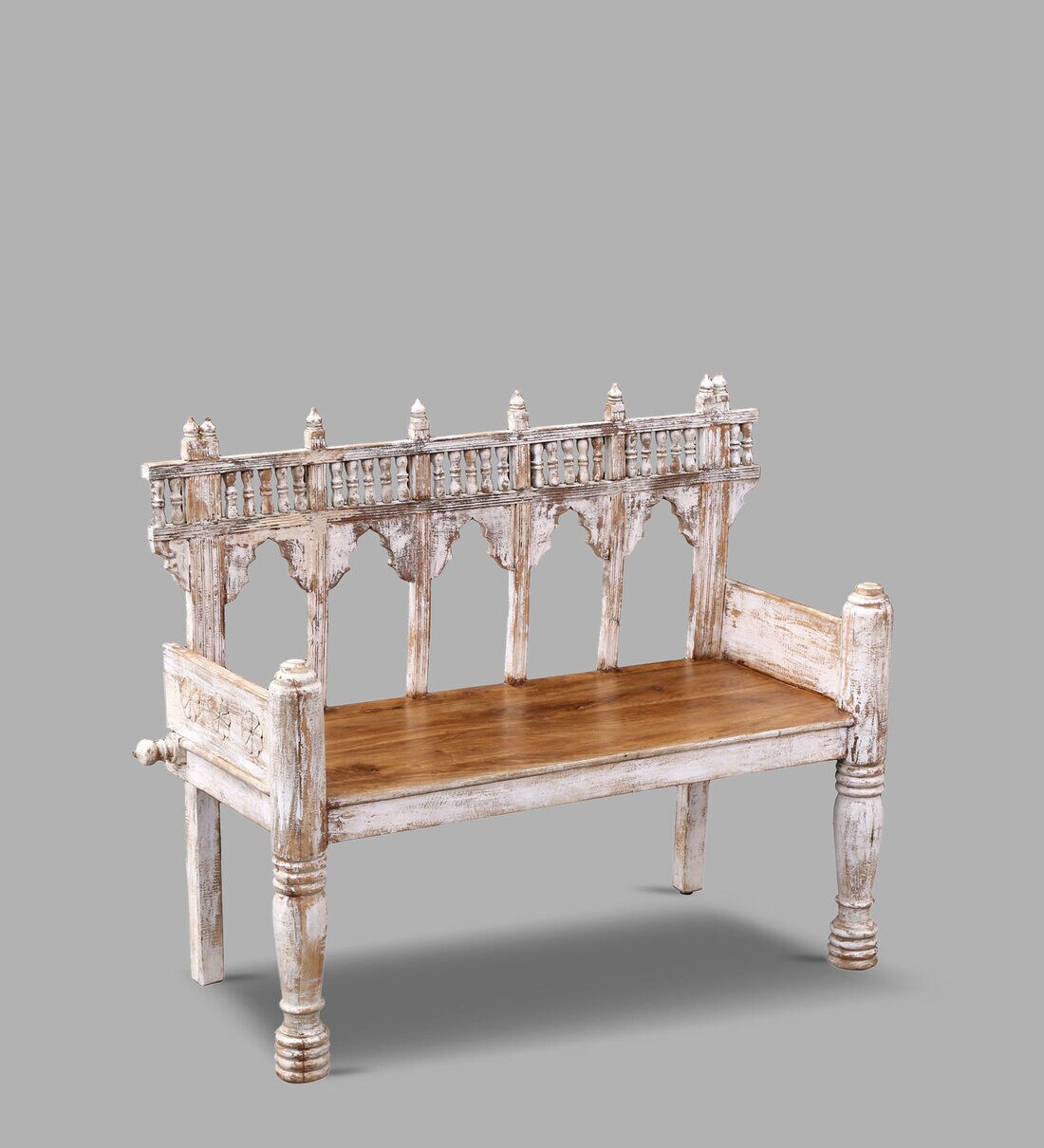 Buy Yosa Solid Wood Settee in Distress Finish at 18% OFF by Bohemiana ...