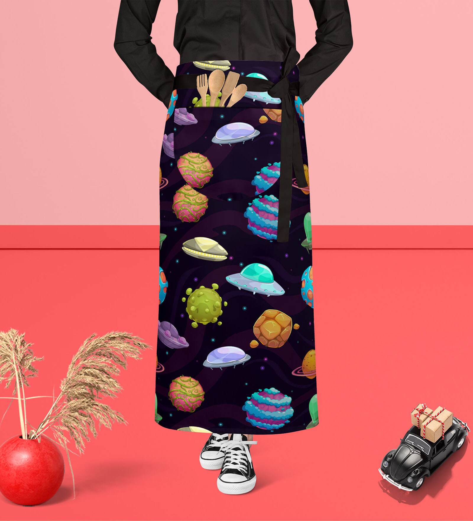 Buy Ufos & Planets Multicolor Polycotton Full-Length Waist To Feet ...