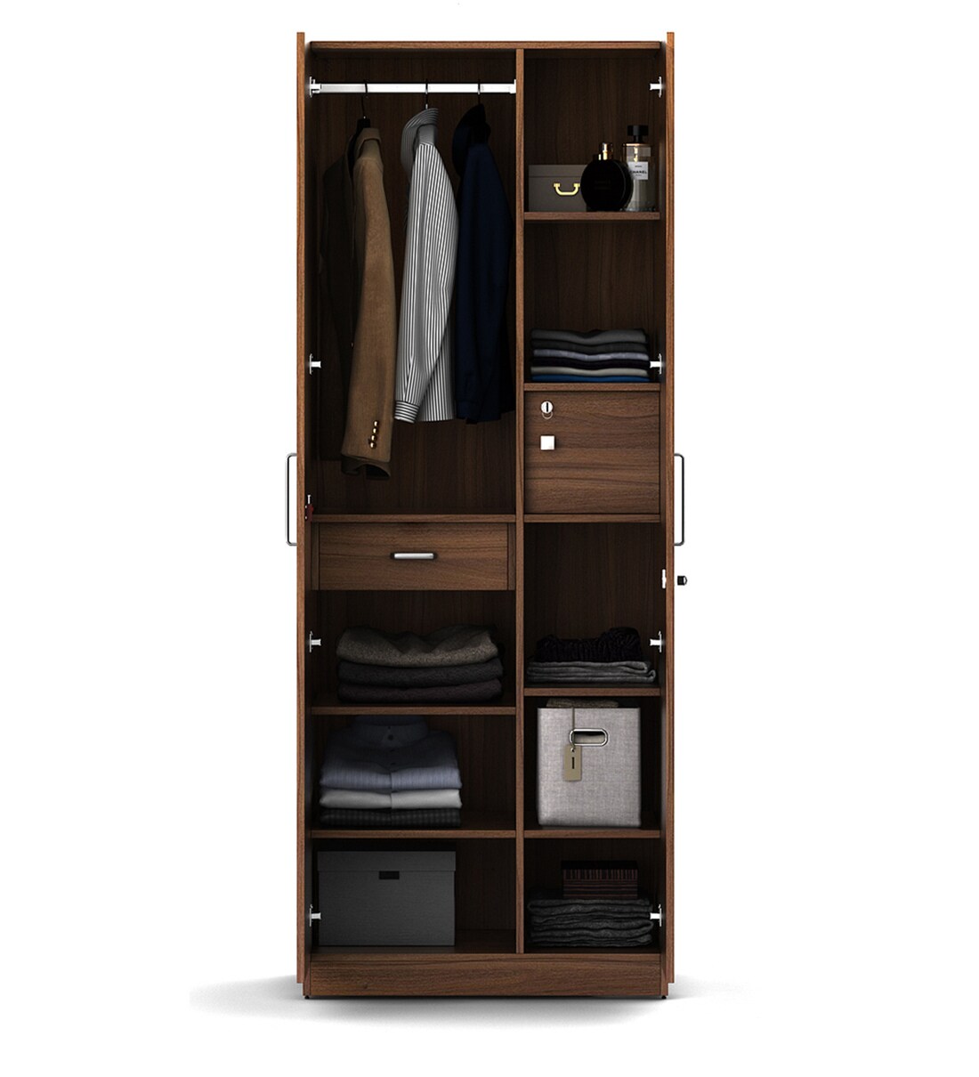 Buy Ultima 2 Door Wardrobe in Exotic Teak Finish Online - 2 Door ...