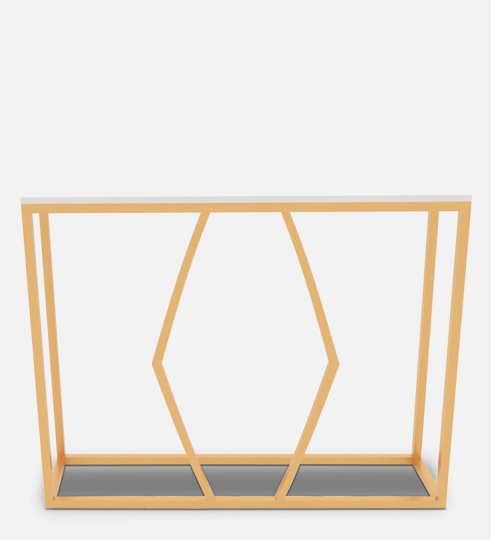 Buy Uma Console Table in Golden Finish at 20% OFF by Furncasa | Pepperfry