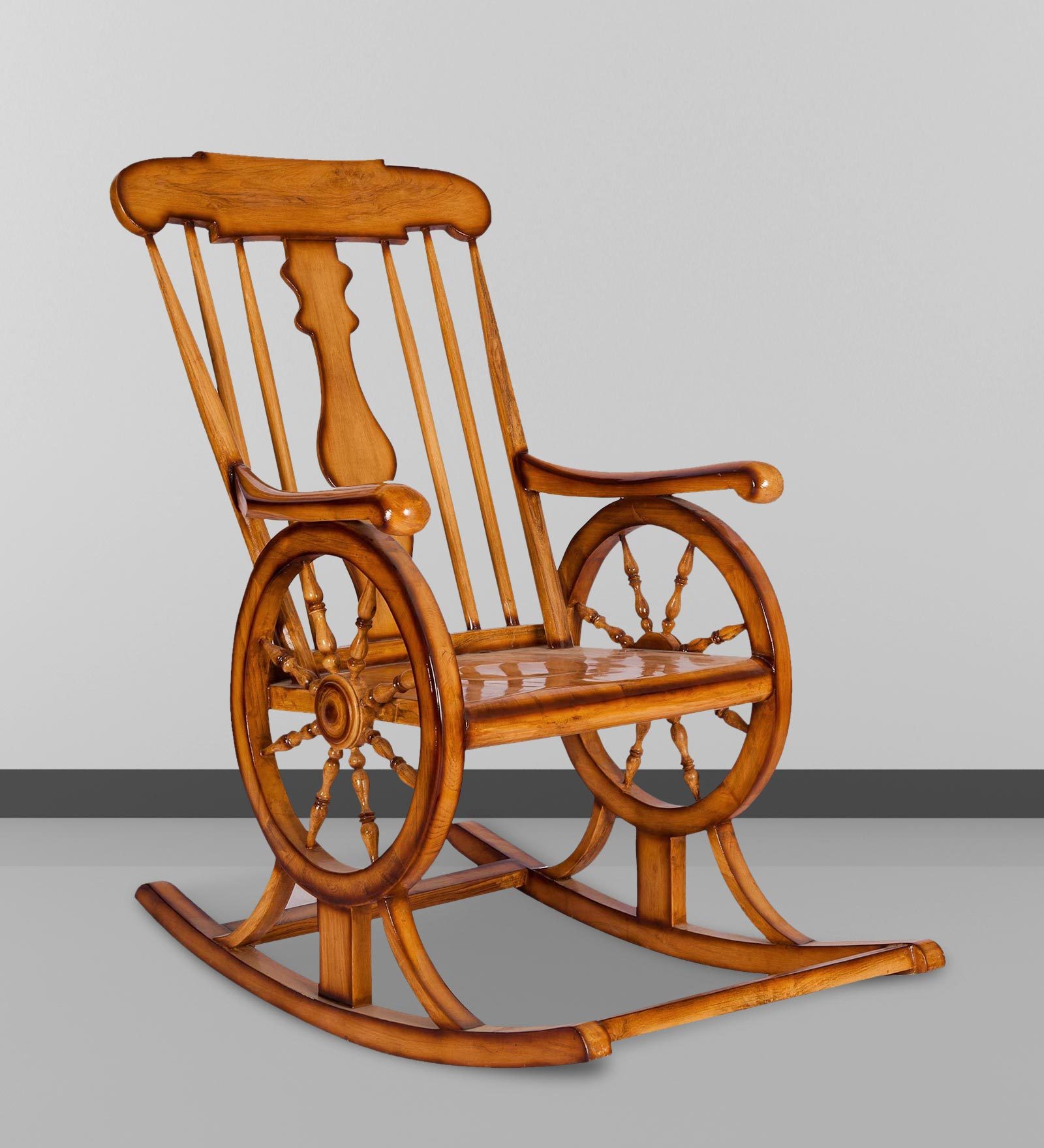 Buy Unique Design Rocking Chair in Brown Colour by Karigar Online ...