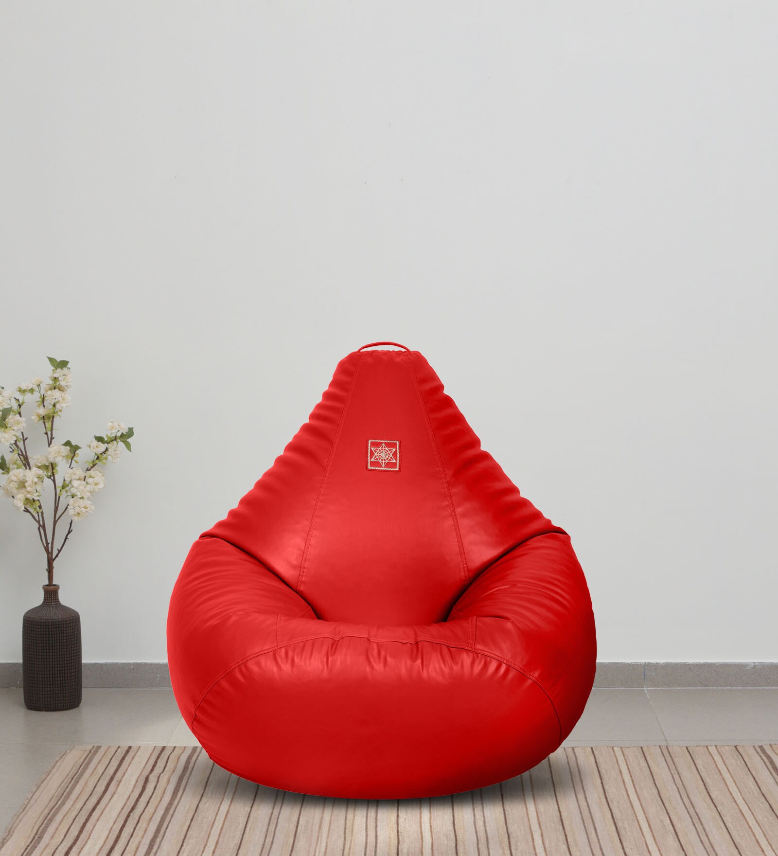 Buy Unique XXL Leatherette Bean Bag with Beans in Red Colour at 33% OFF ...