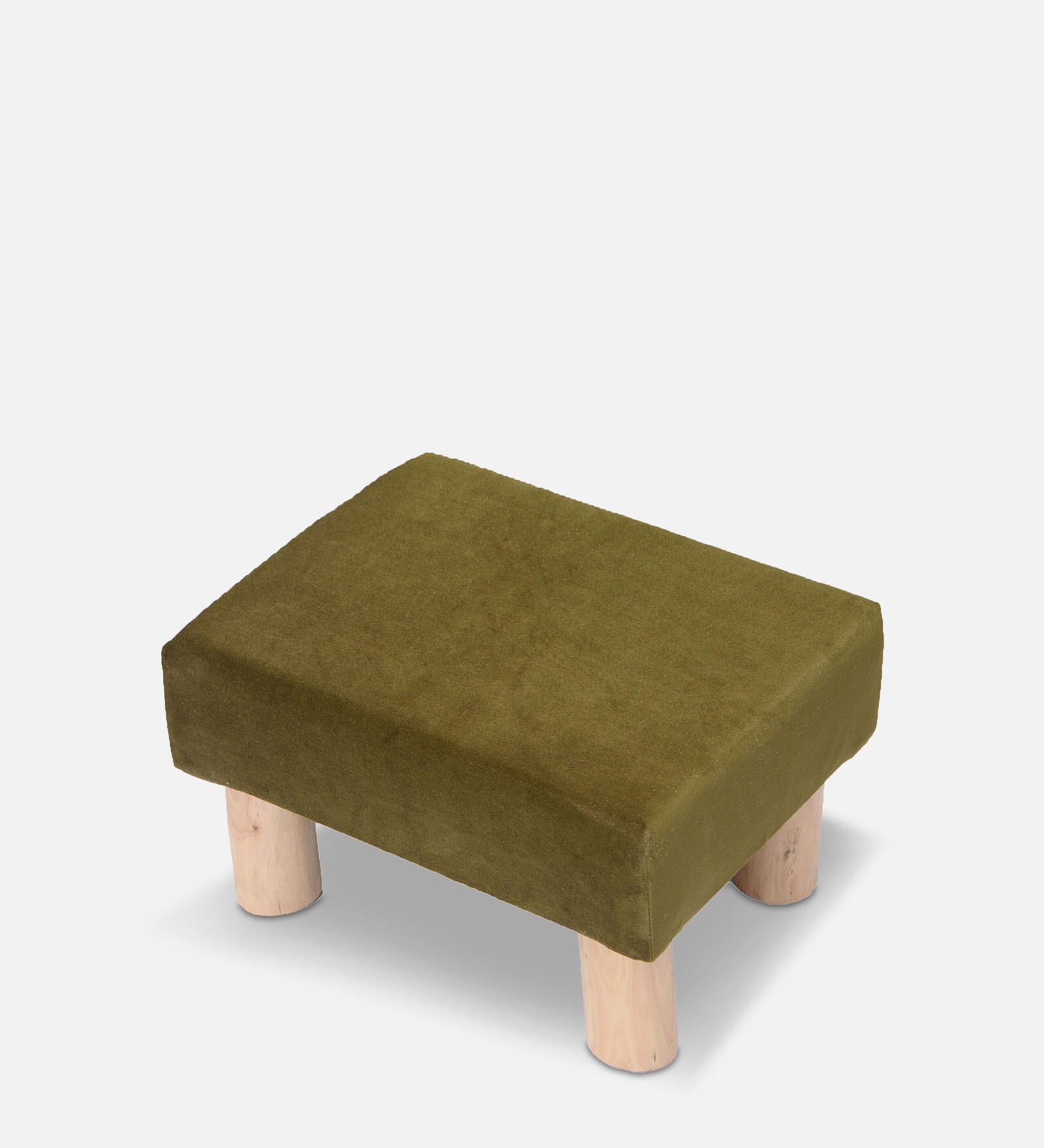 Buy Upholstered Foot Stool In Green Colour at 37% OFF by Natural ...