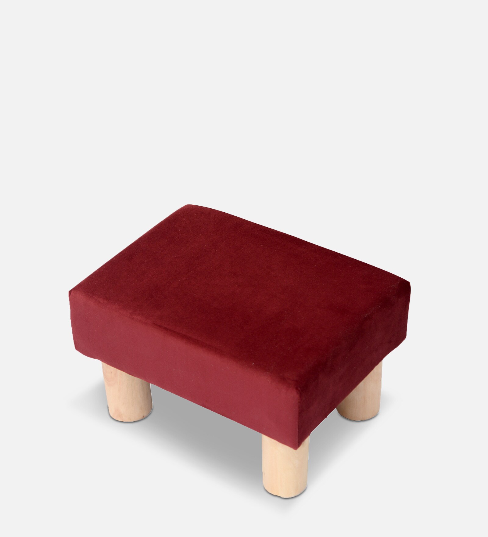 Buy Upholstered Foot Stool In Maroon Colour at 37% OFF by Natural ...