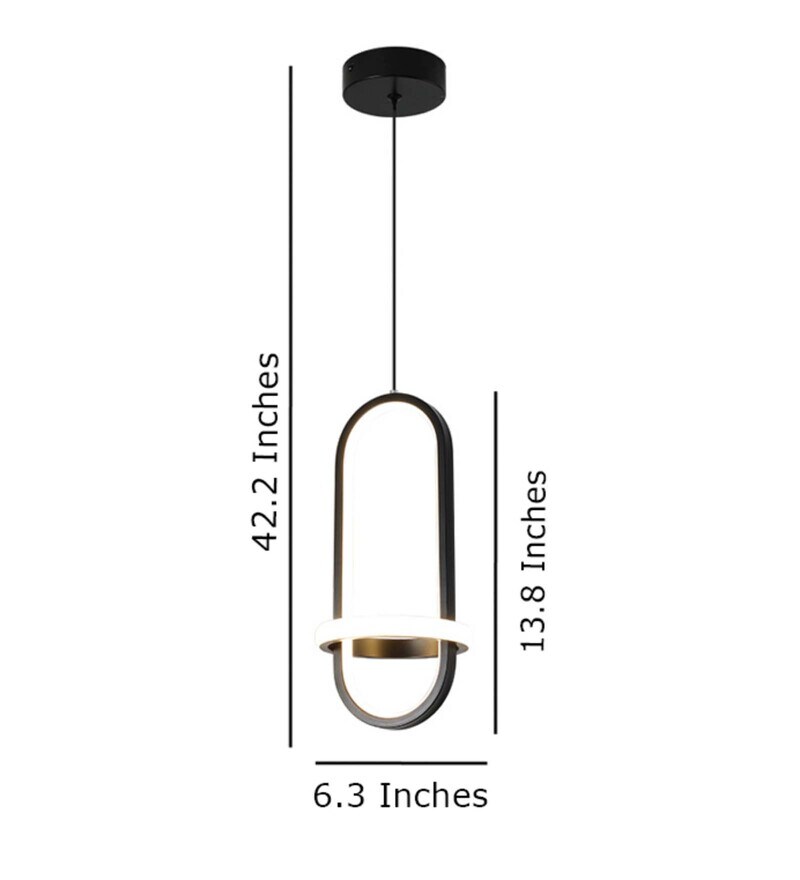 Buy Uplash Black Aluminium Hanging Light By Smartway Lighting Online ...