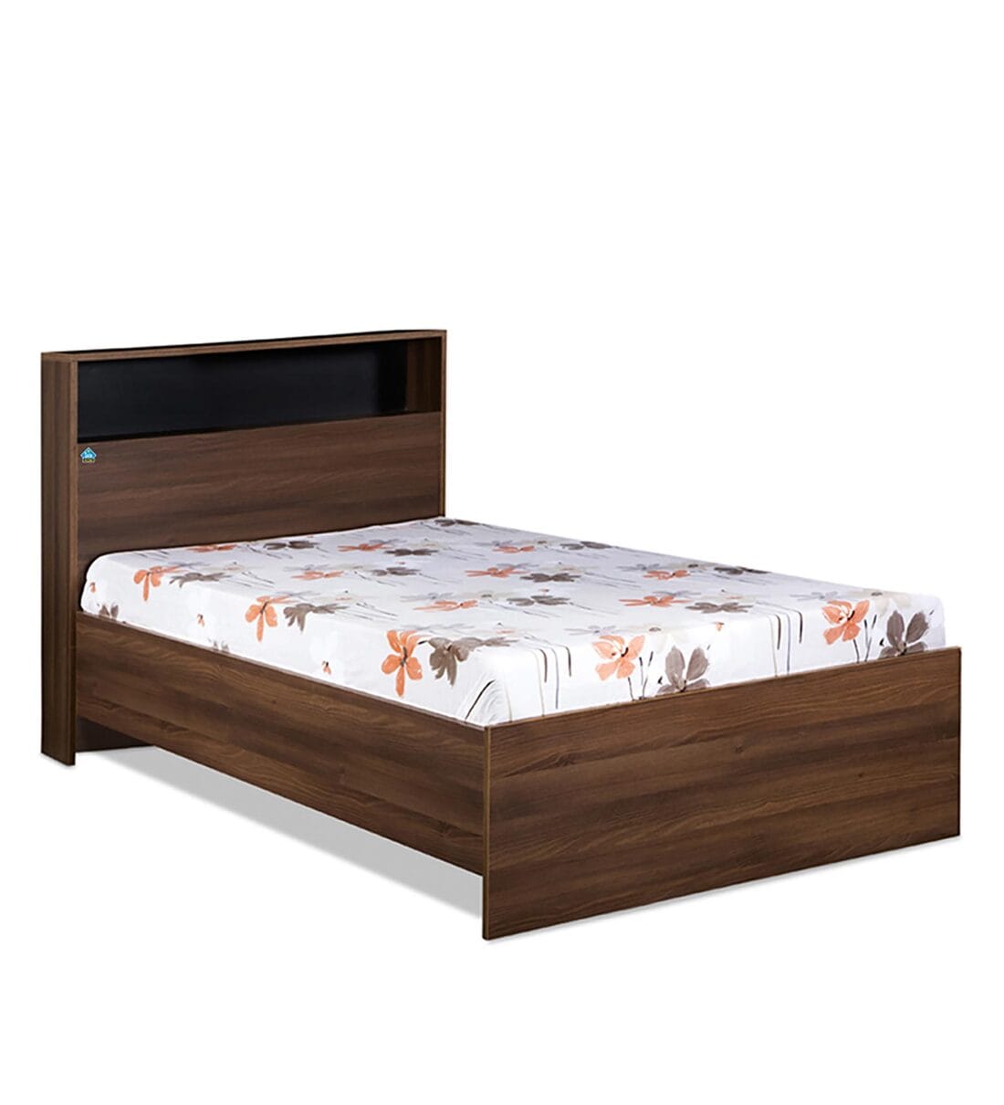Buy Urban Single Bed in Acacia Dark & Black Finish by Delite kom Online ...