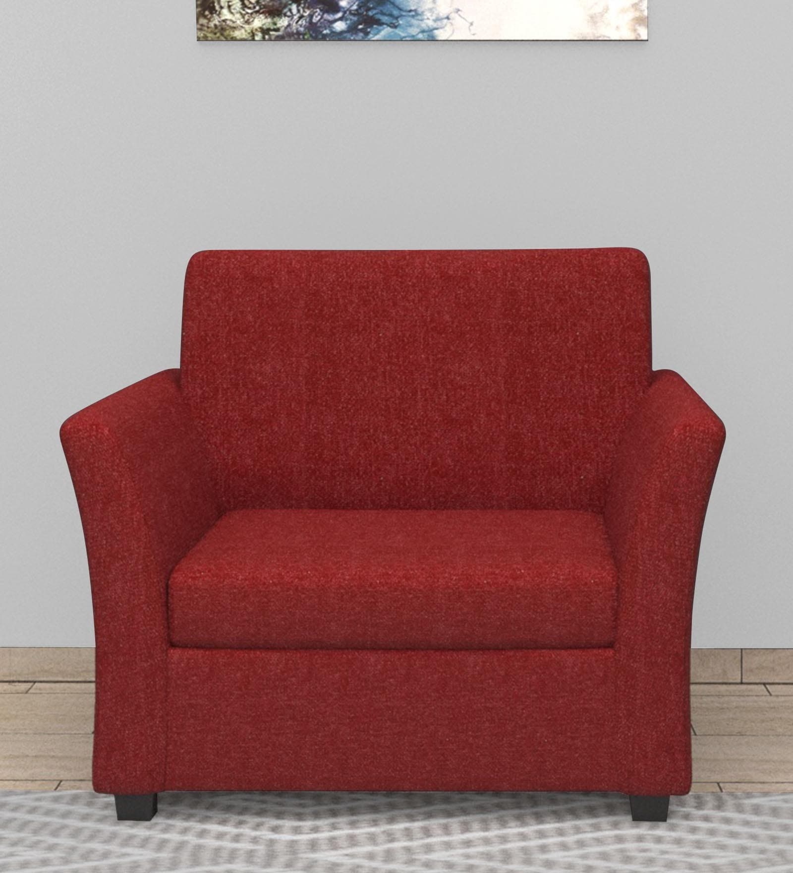 Buy Urban 1 Seater Sofa in Red Colour at 5% OFF by Furnifry | Pepperfry
