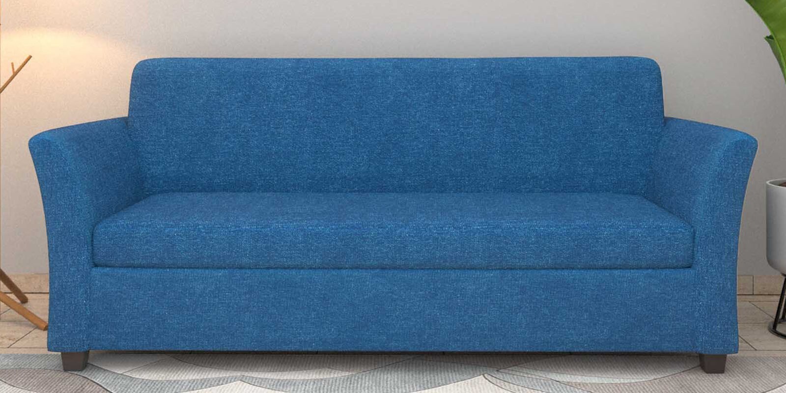Buy Urban 3 Seater Sofa in Blue Colour at 100% OFF by Furnifry | Pepperfry