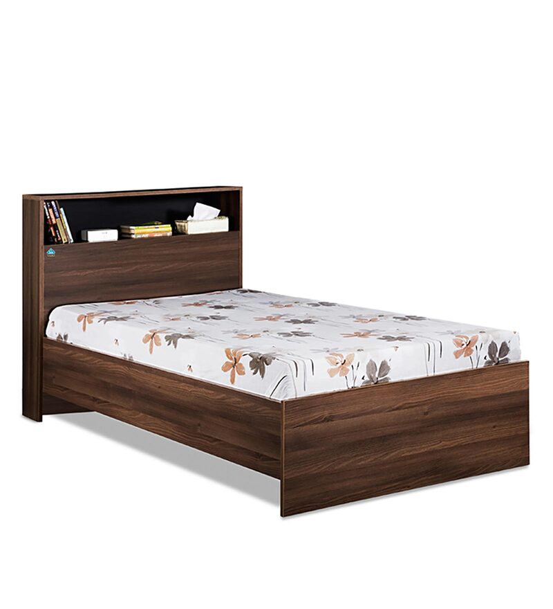 Buy Urban Single Bed in Acacia Dark & Black Finish by Delite kom Online ...