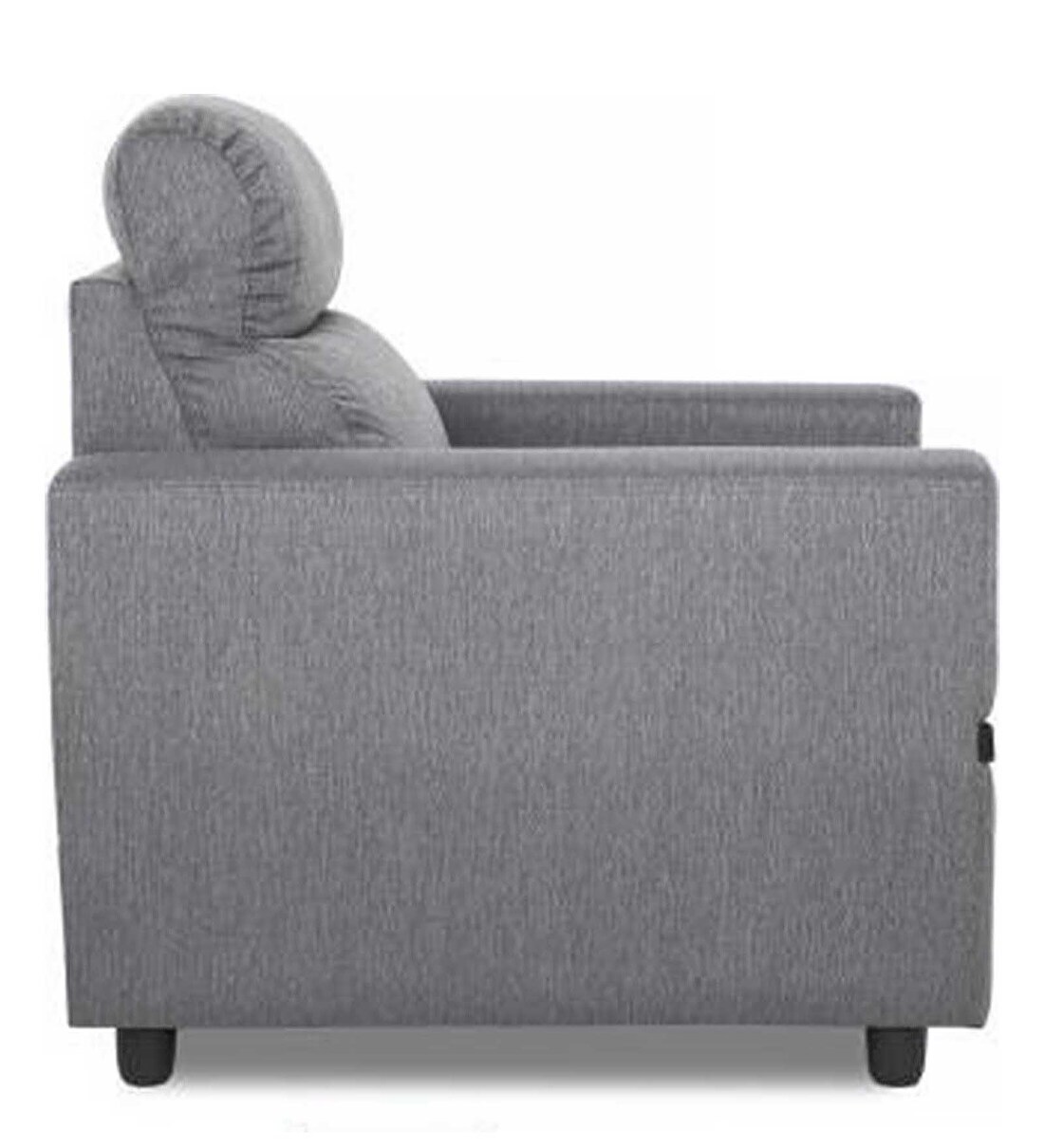 Buy Valery Fabric 1 Seater Sofa in Grey Colour by Muebles Casa Online ...