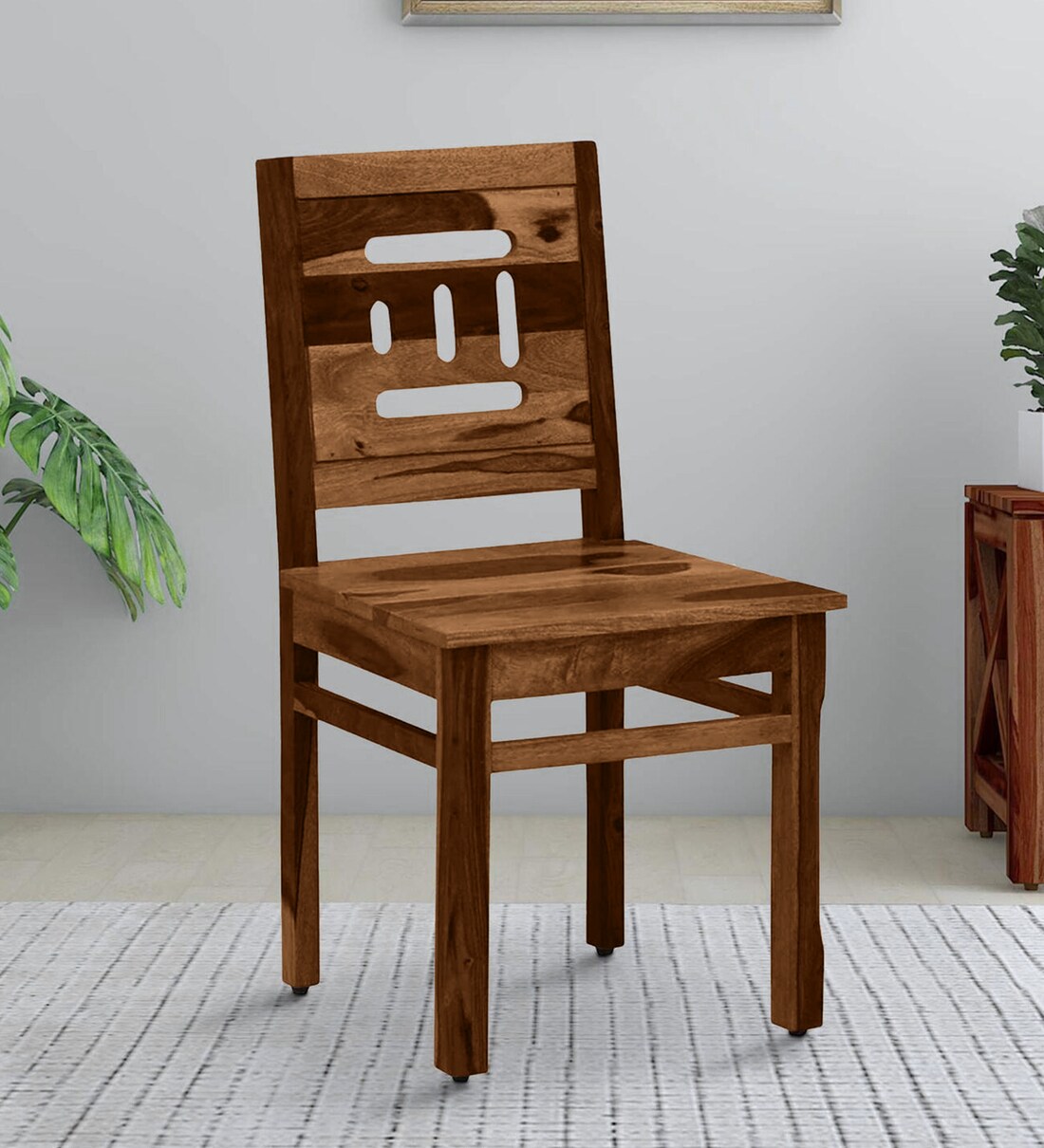Buy Valpovo Sheesham Wood Dining Chair In Provincial Teak Finish (Set ...