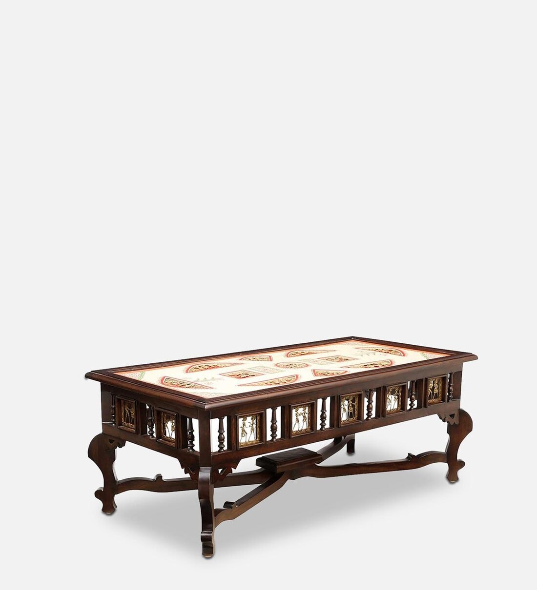 Buy Vanam Teak Wood Coffee Table in Walnut Finish at 31% OFF by Aakriti ...