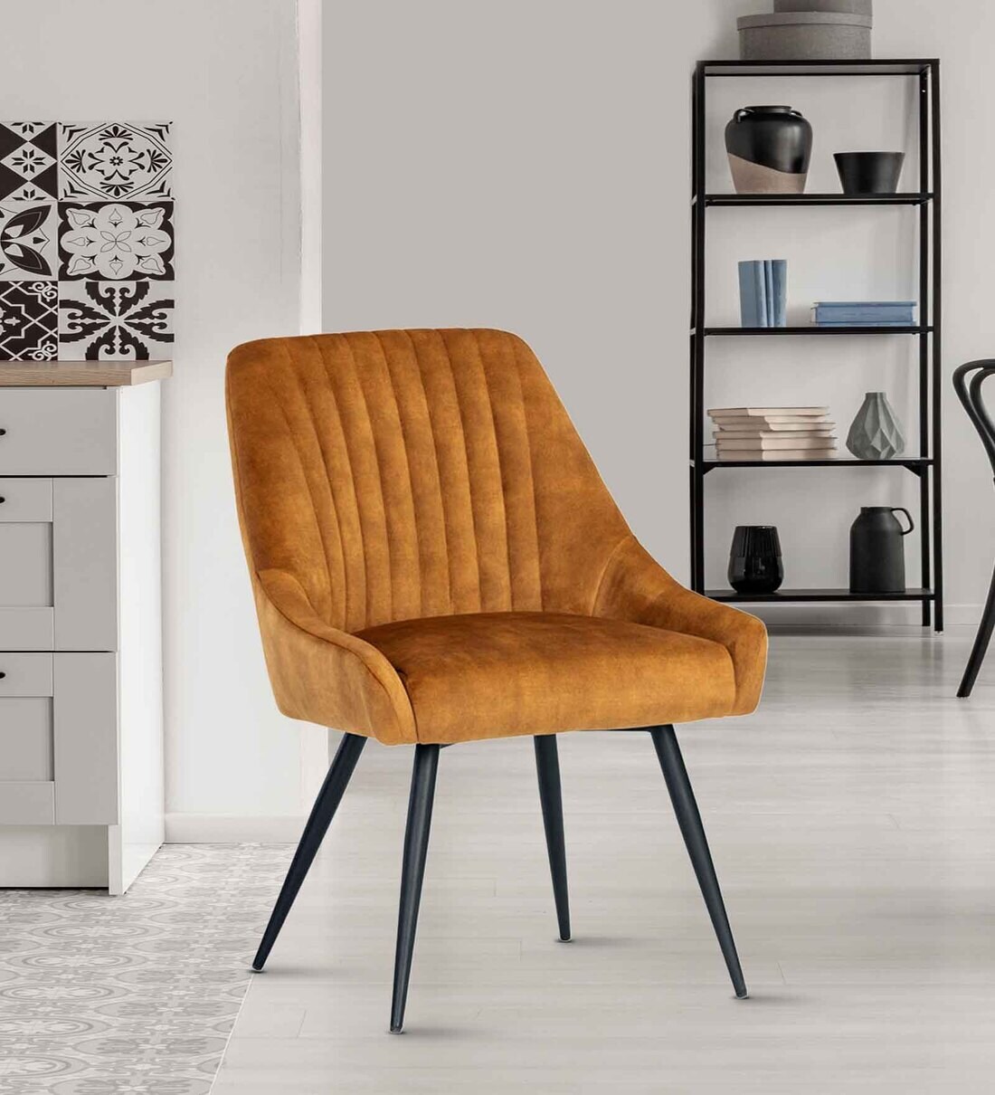 Buy Vaubro Suede Dining Chair in Brown Colour at 25% OFF by Kiyan ...