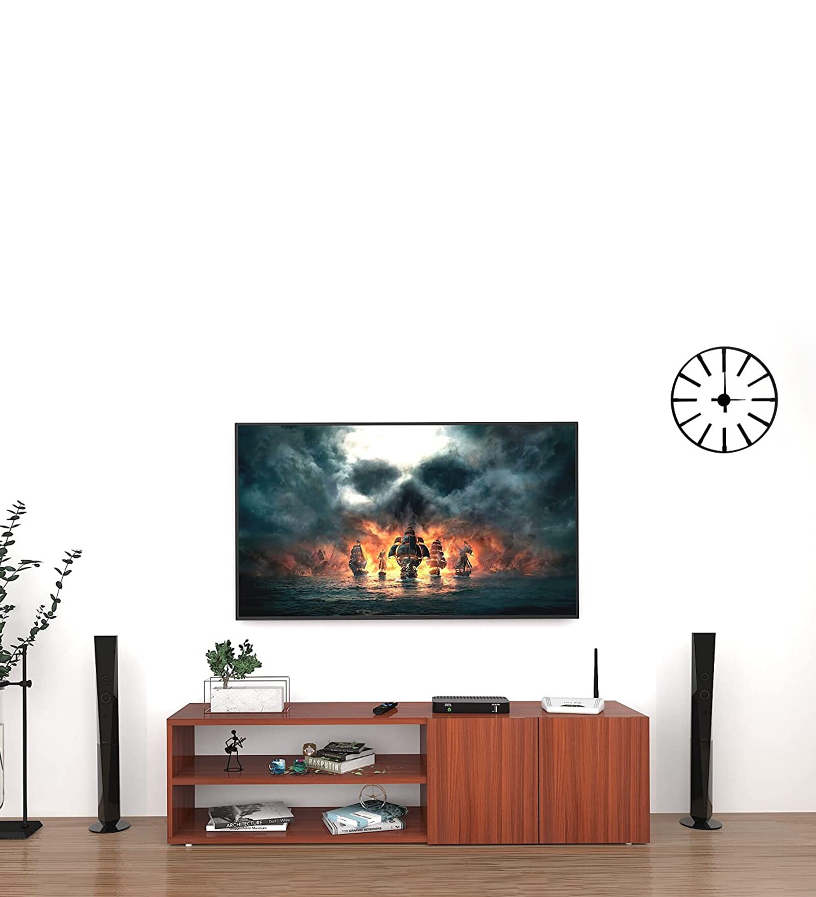 Buy Vactor TV Console for TVs in Walnut Finish for TVs up to 55\ at 2% ...