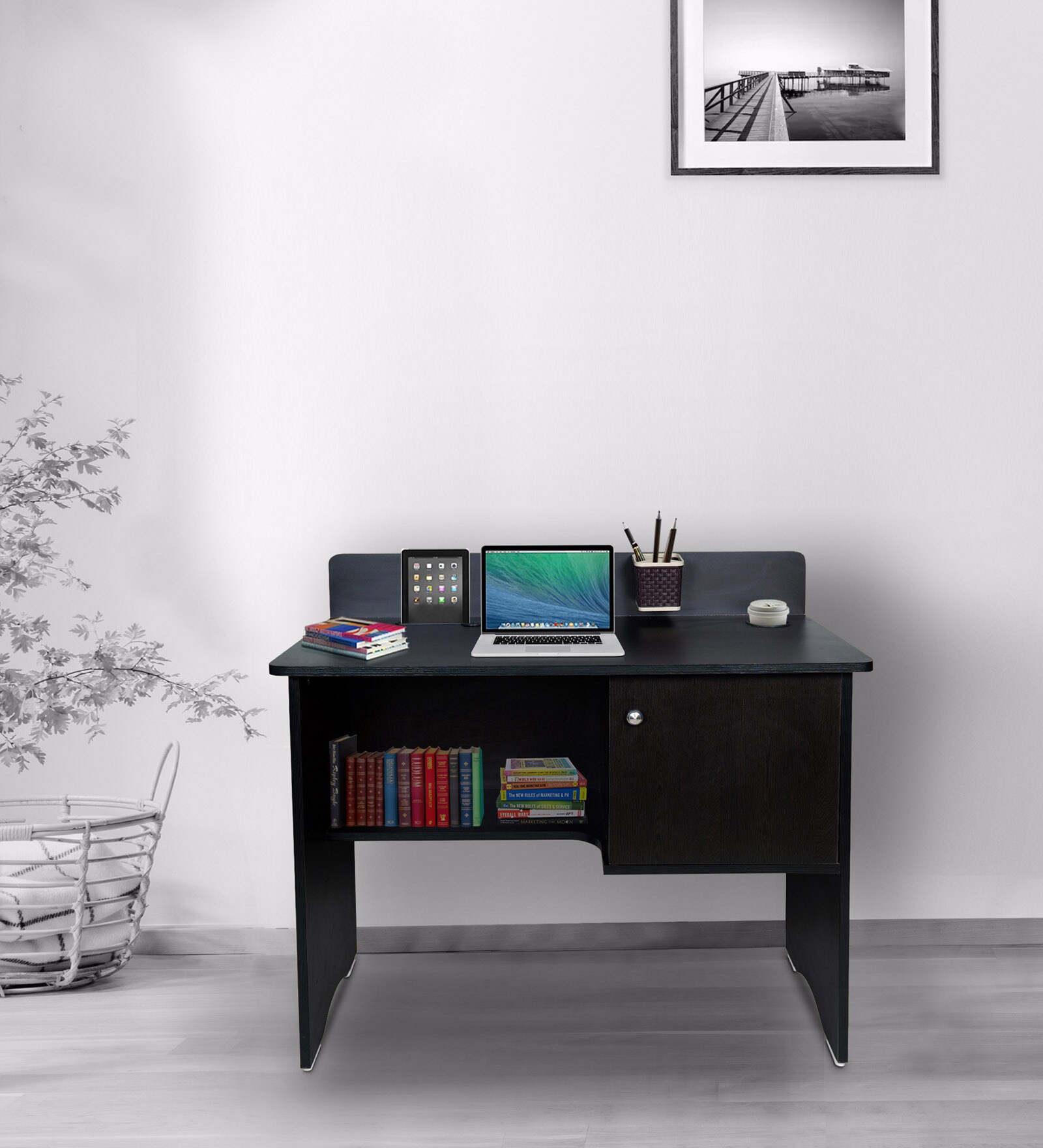 Buy Valent Writing Table with Storage in Wenge Finish at 20% OFF by ...