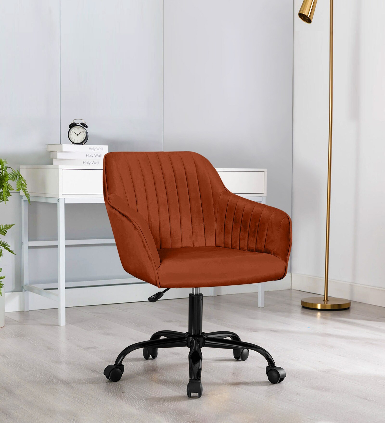Buy Vanessa Velvet Guest Chair In Brown Colour at 50% OFF by Furncasa ...