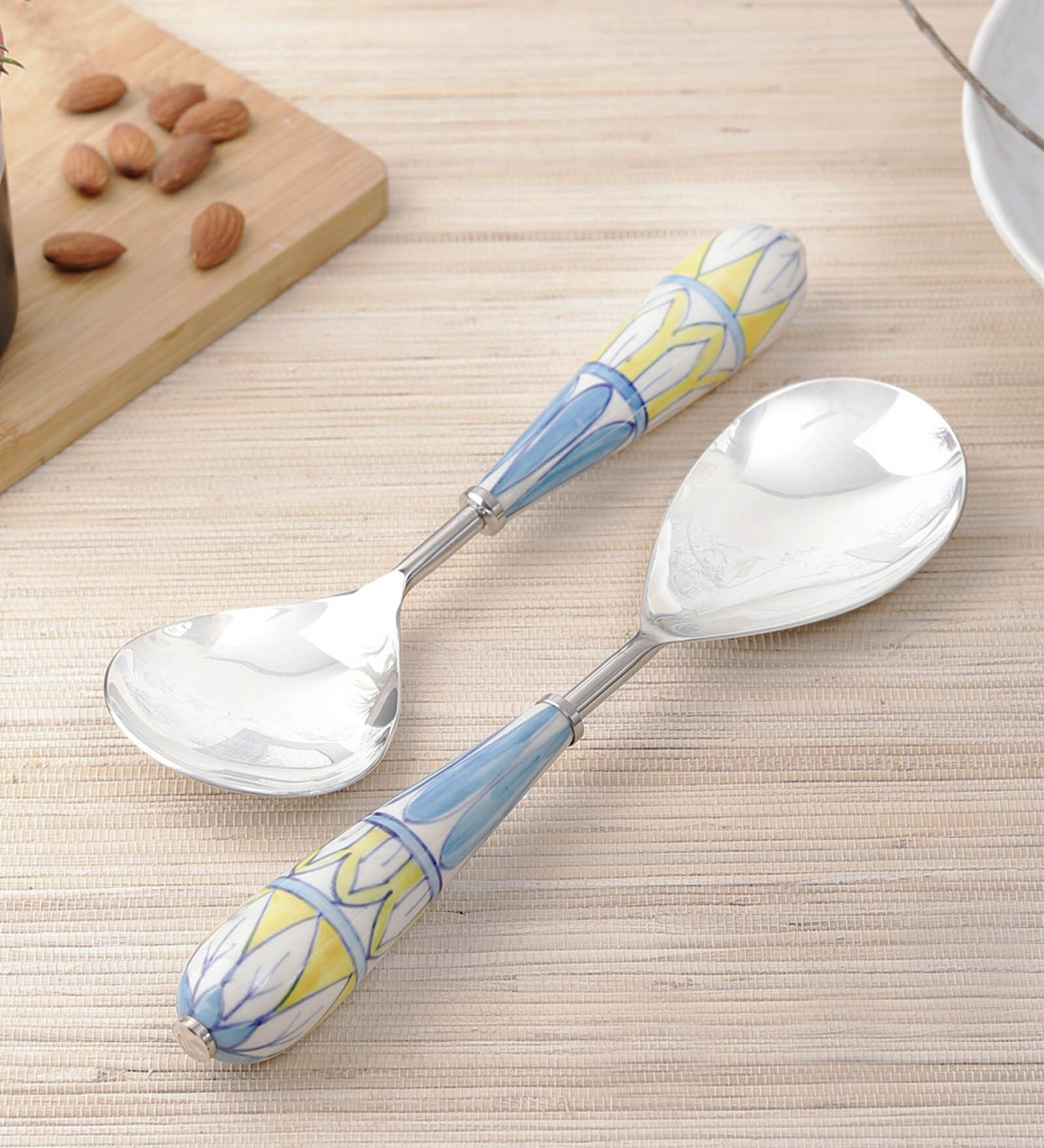 Buy Ceramic Serving Spoons Set of 2 by VarEesha at 100% OFF by Vareesha ...