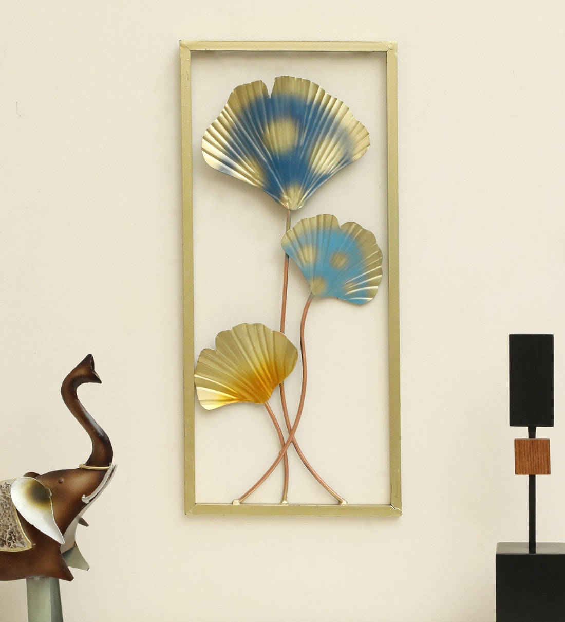 Buy Boca Leaf Iron Multicolour Metal Wall Art at 17% OFF by Vedas ...