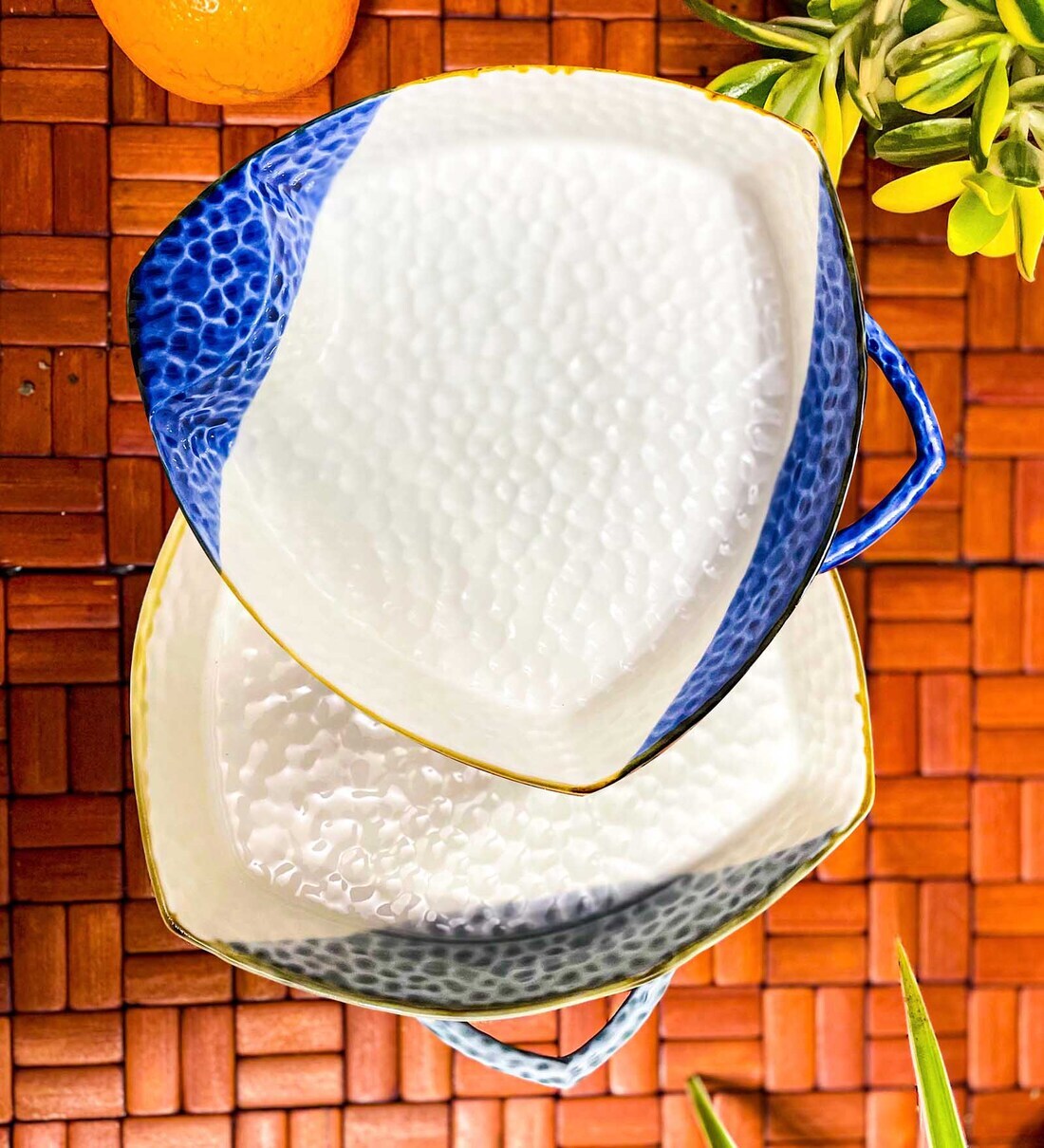 Buy Vendz (Set of 2) Ceramic Appetizer Platter by Lemon Tree Online ...