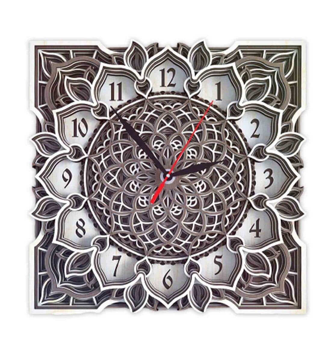 Buy Venner Wood Analog Square Wall Clock by Design It Ezy Online ...