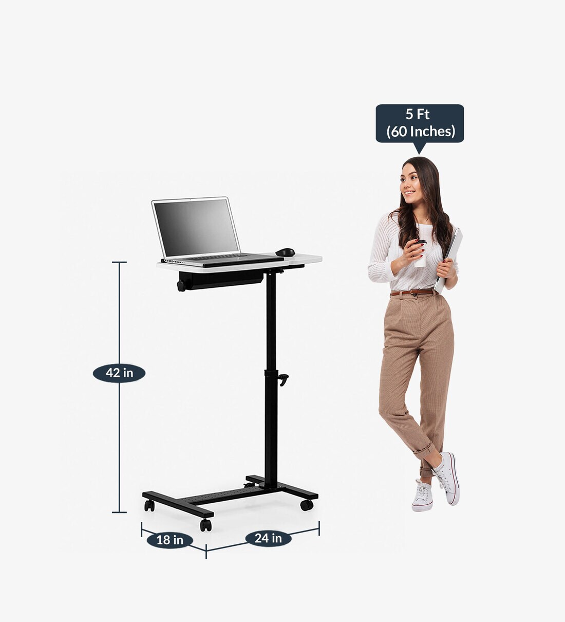 Buy VERSATABLE Portable Table in White Finish by The Home Office Online ...