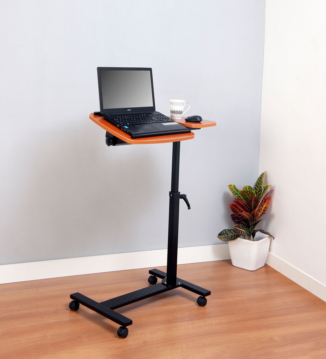 Buy Versatable Metal Portable Table in Brown Finish by The Home Office ...