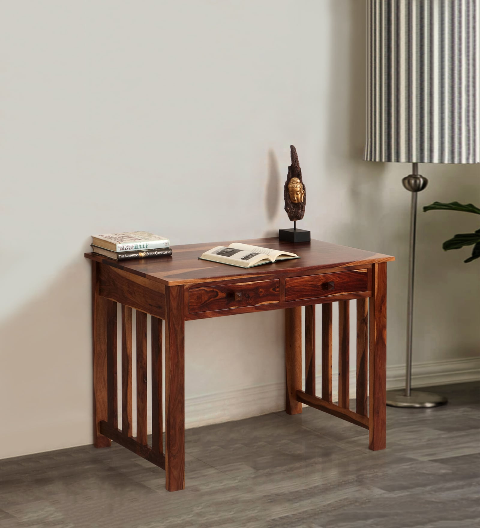 Buy Veda Sheesham Wood Writing Table in Walnut Finish at 65% OFF by ...