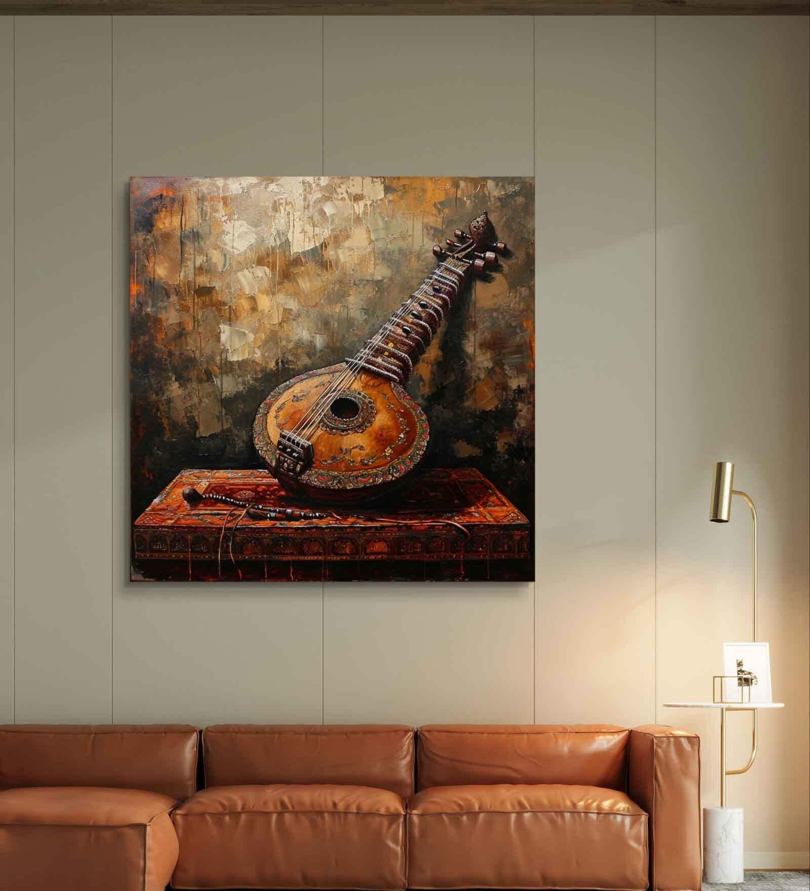 Buy Veena Strings 20inx16in Gallery Wrap Canvas Painting at 100% OFF by ...