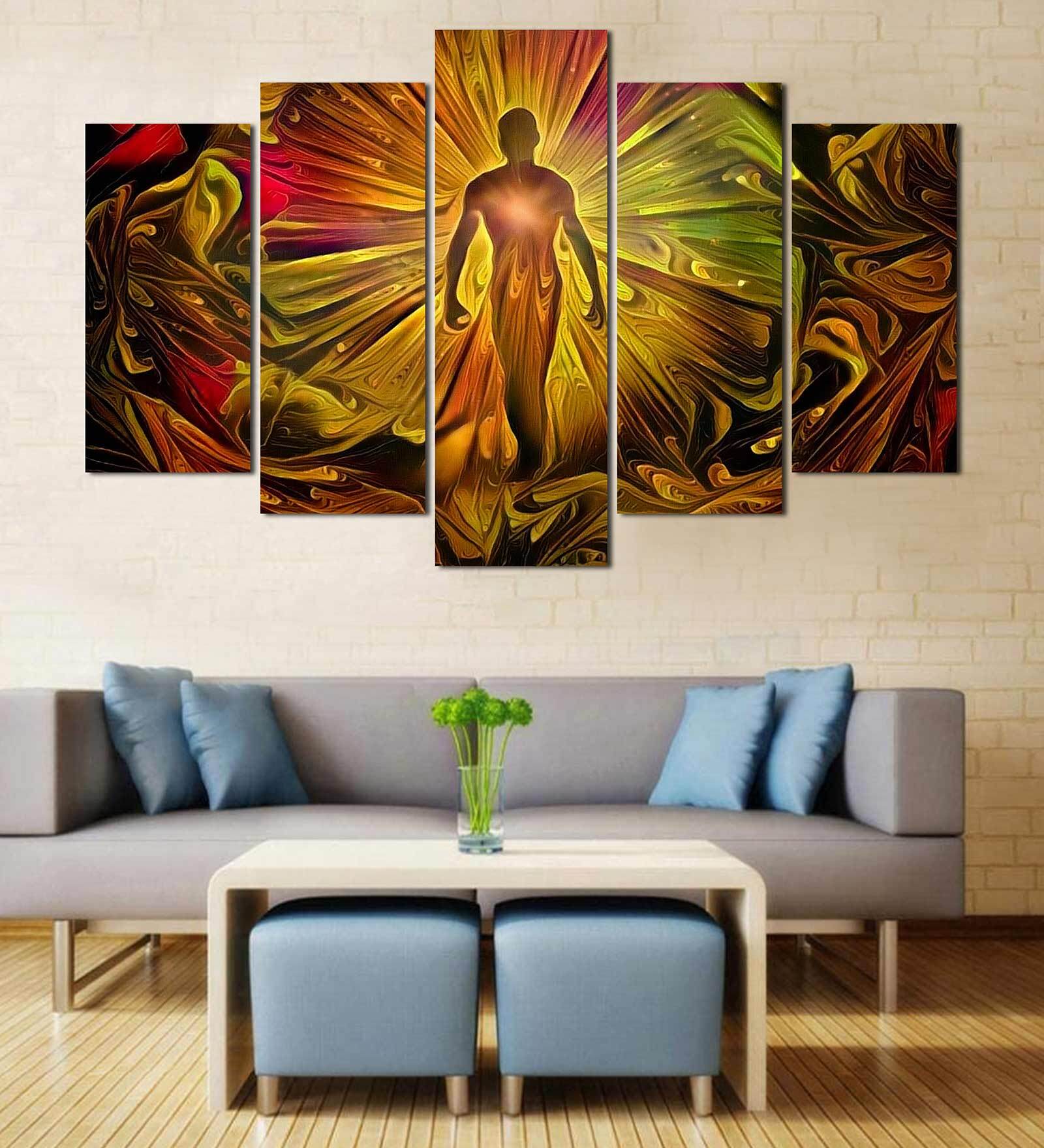 Buy Velvet Laminated \Modern Art\ Set of 5 Wall Art Panels by Wens at ...
