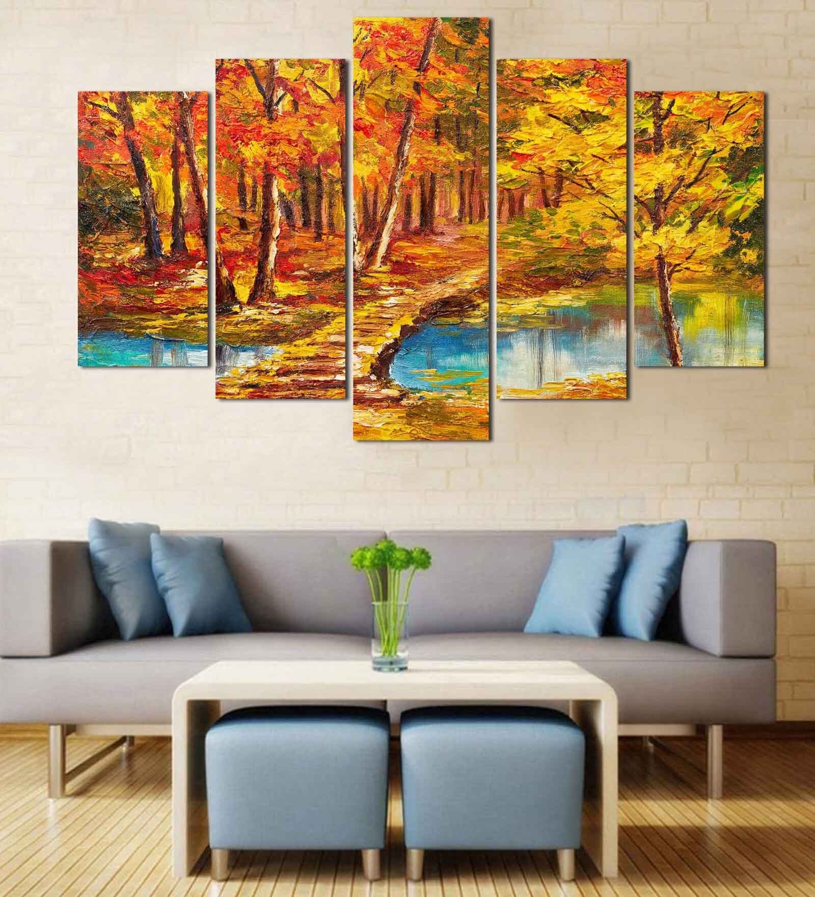 Buy Velvet Laminated Admiring Nature Set of 5 Wall Art Panels at 17% ...