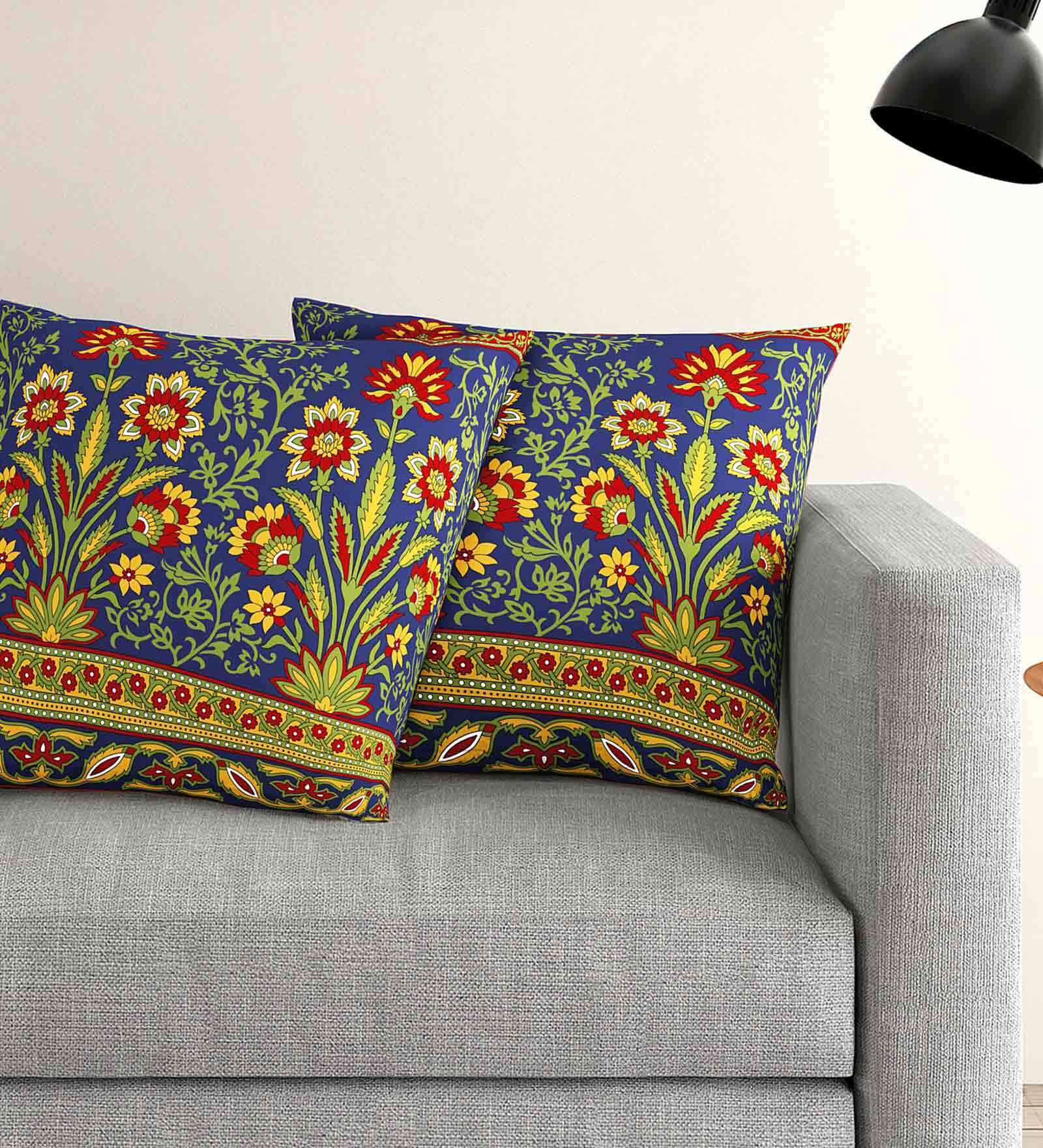 Buy Velvet Multicolour 16 x 16 Inch Cushion Cover (Set of 2) at 62% OFF ...