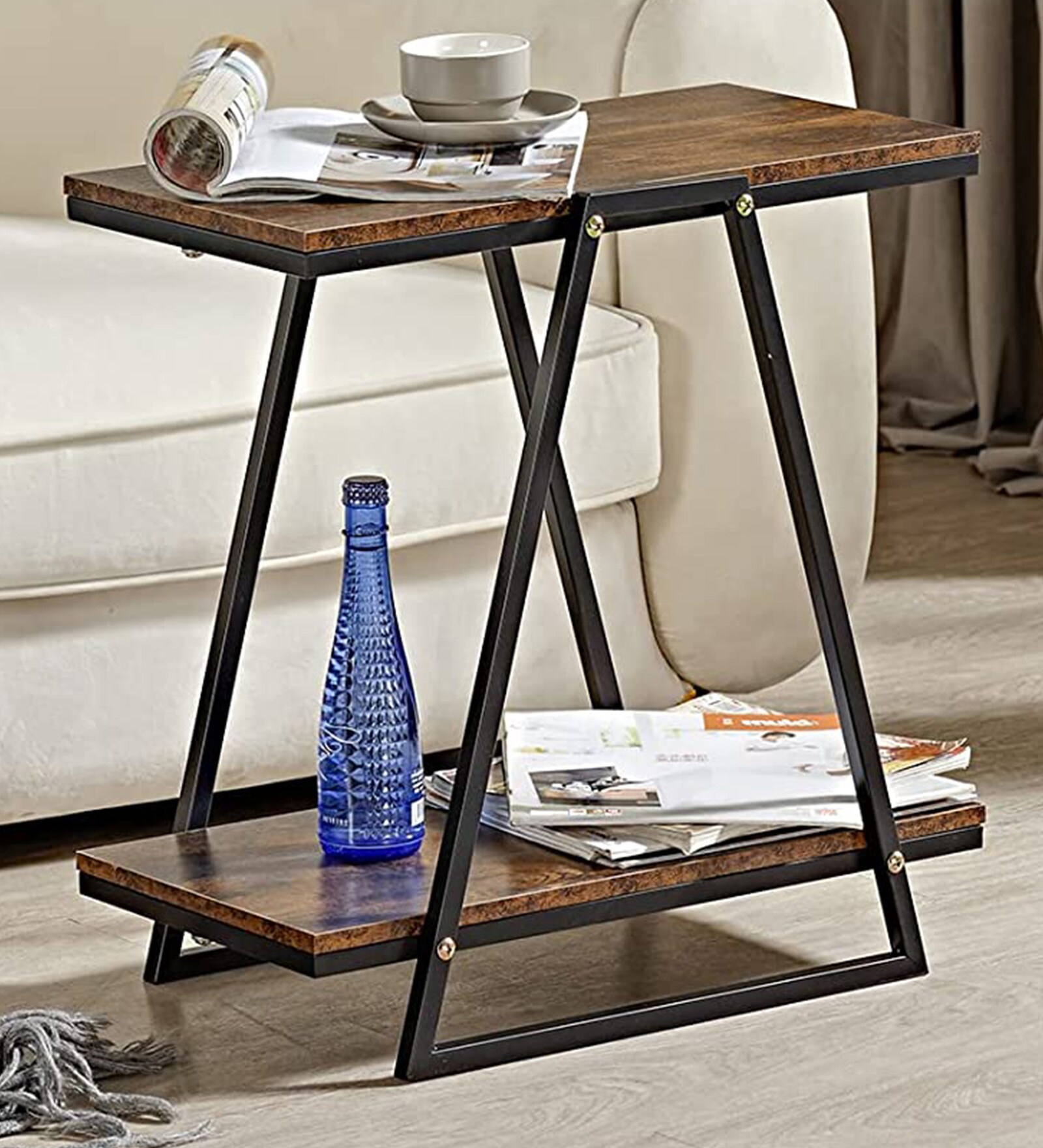 Buy Vento End Table in Natural Finish by Ventuos | Pepperfry