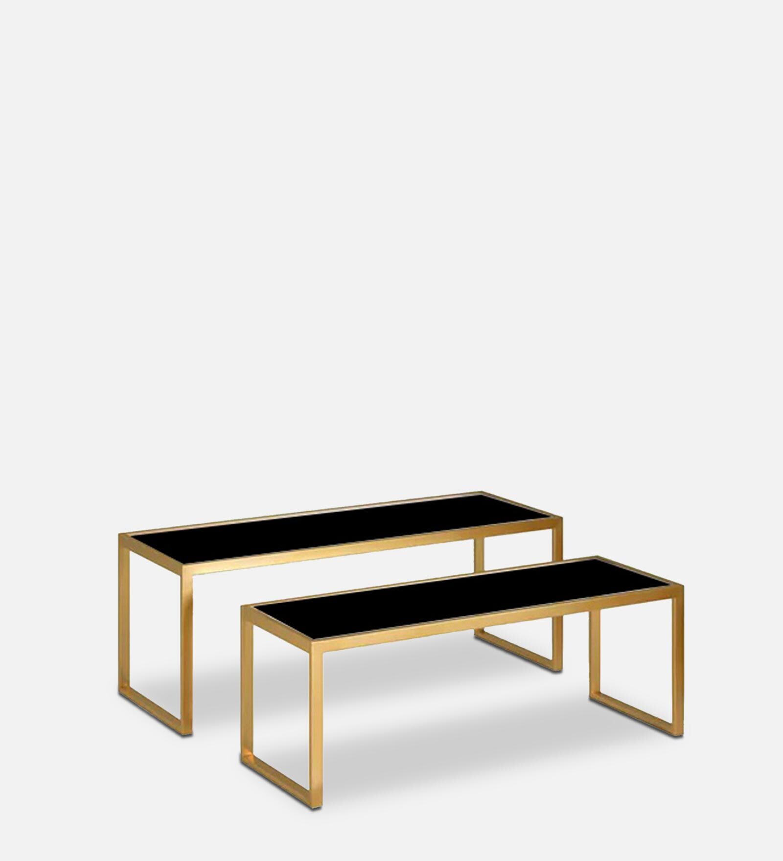 Buy Vera Coffee Table (Seat Of 2) In Golden Finish at 50% OFF by ...