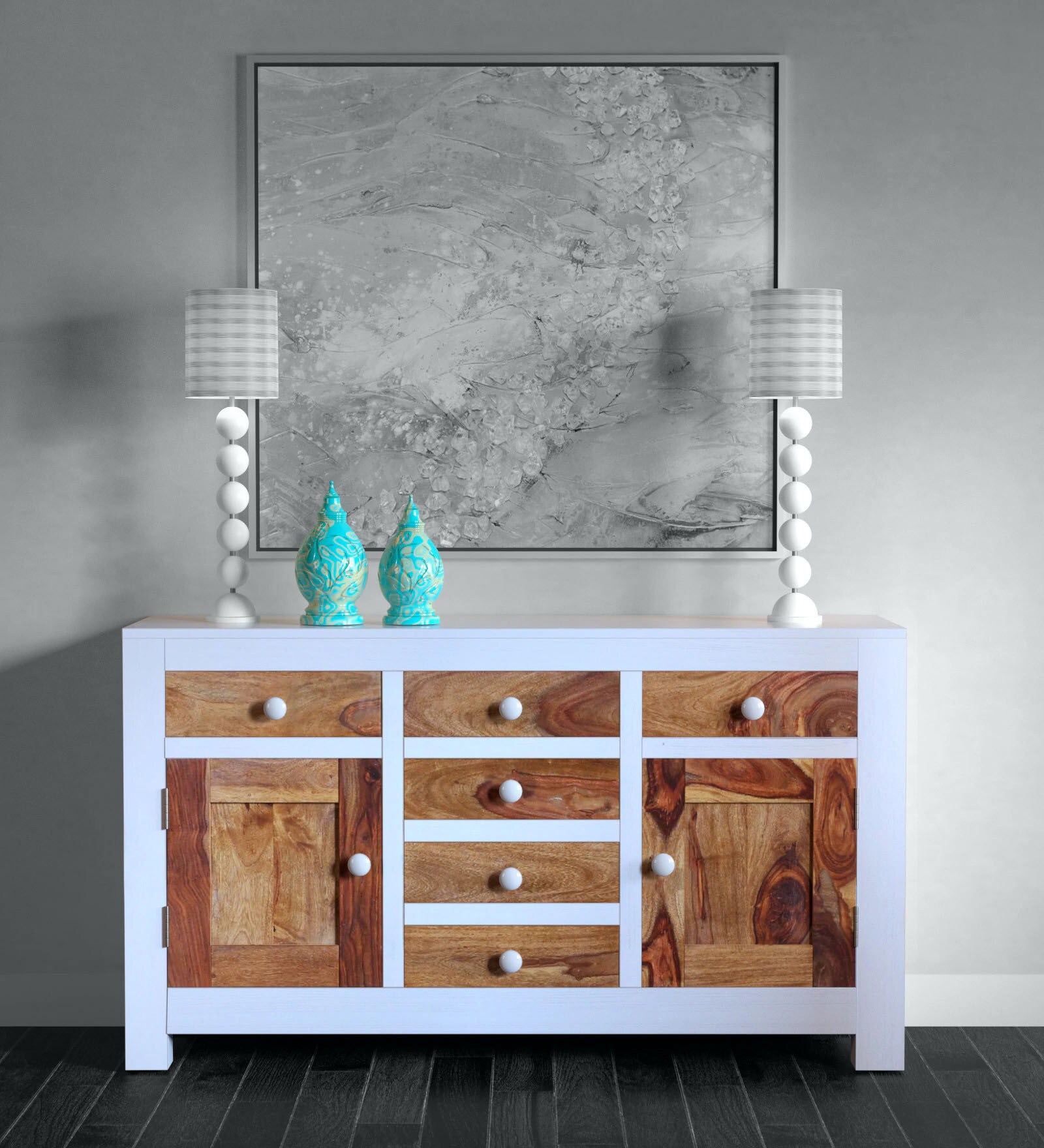 Buy Verona Sheesham Wood Sideboard In Distress Finish at 4% OFF by ...