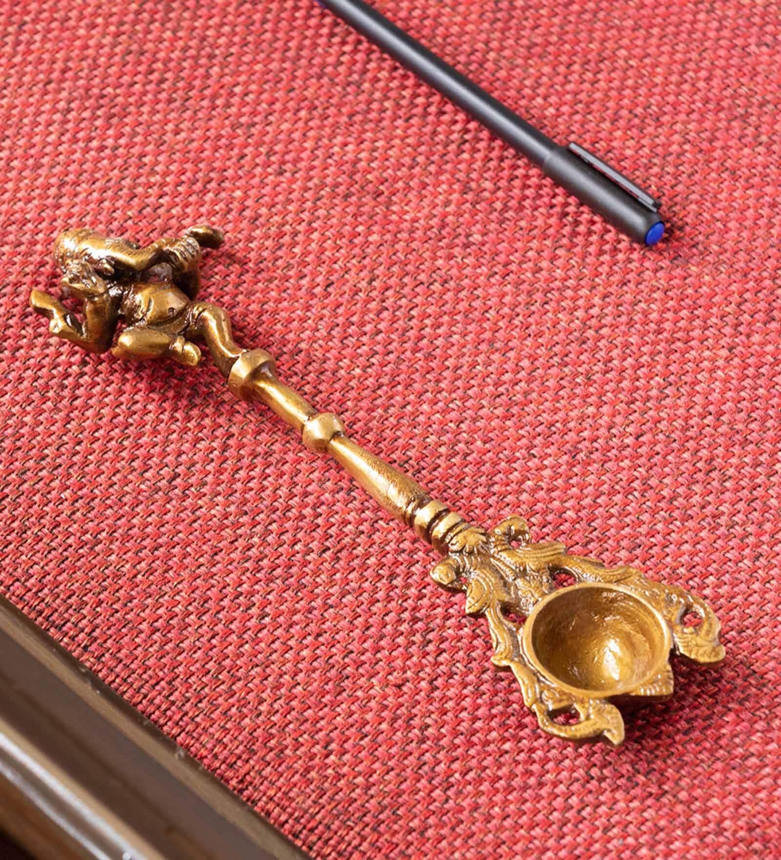 Buy Versatile Vinayaka Yellow & Gold Brass Pooja Hawan Spoon at 46% OFF ...