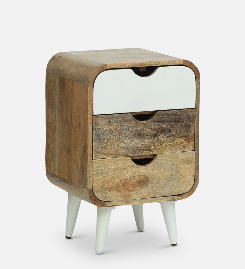 Buy Velizh Solid Wood Bedside Chests In White Colour By Bohemiana ...