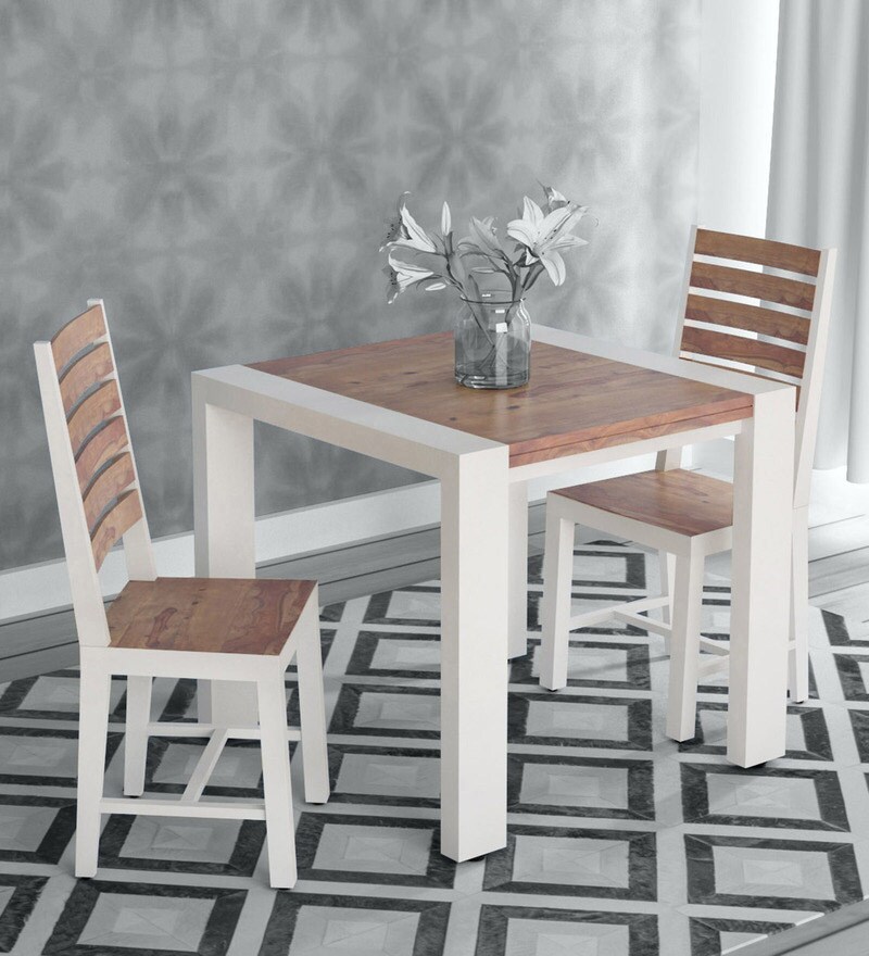 Buy Verona Solid Wood 2 Seater Dining Set in Distress Finish By ...