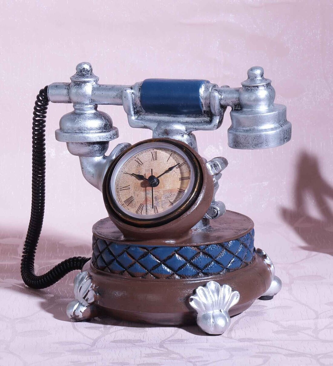 Buy Vintage Brown Resin Table Clock at 26% OFF by A Vintage Affair ...