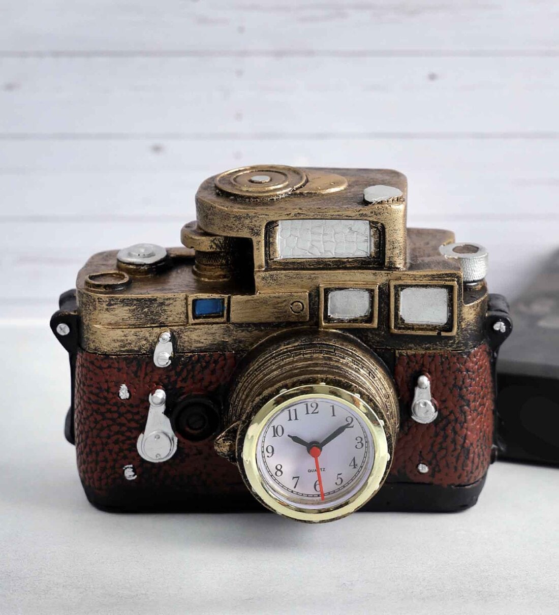 Buy Vintage Brown Resin Table Clock at 23% OFF by A Vintage Affair ...