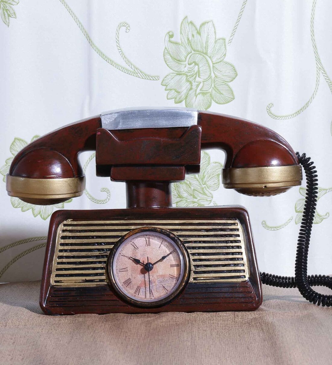 Buy Vintage Decorative Brown Resin Table Clock at 17% OFF by A Vintage ...