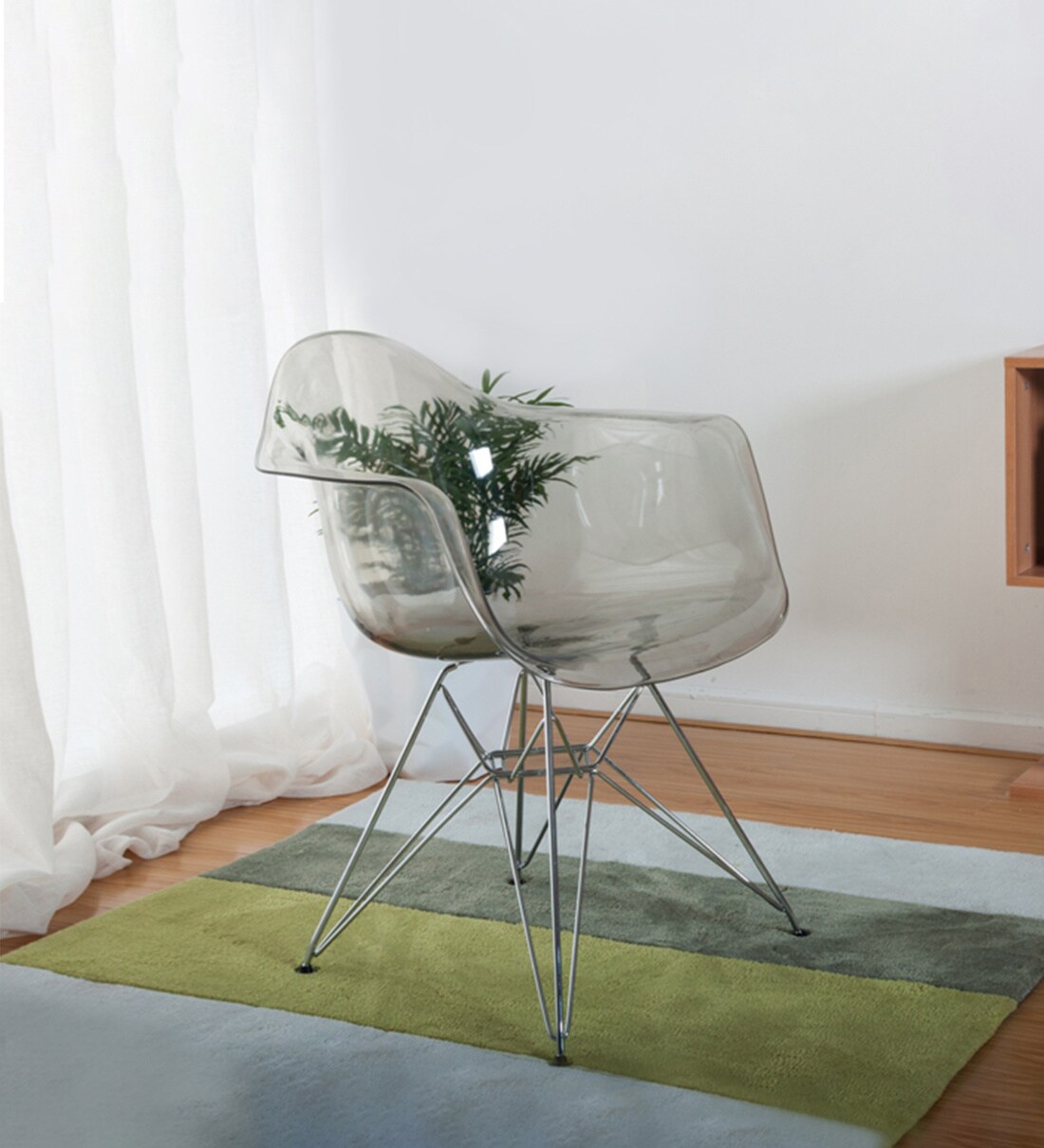 Buy Crystal Plastic Iconic Chair in Translucent Colour at 63% OFF by ...