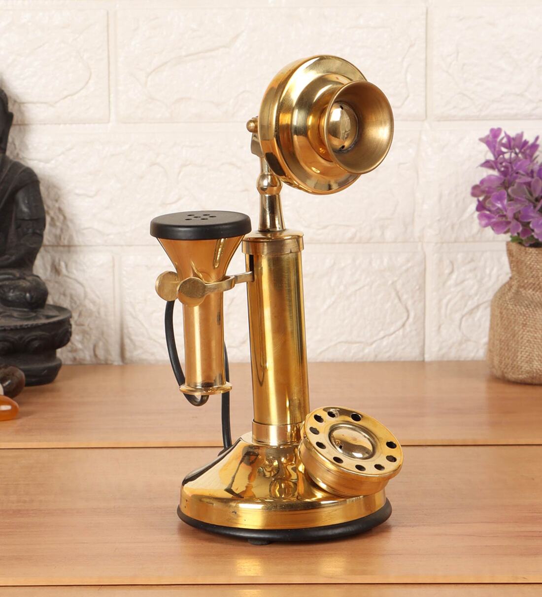 Buy Vintage Style Aesthetic Brass Dummy Retro Telephone at 10% OFF by ...