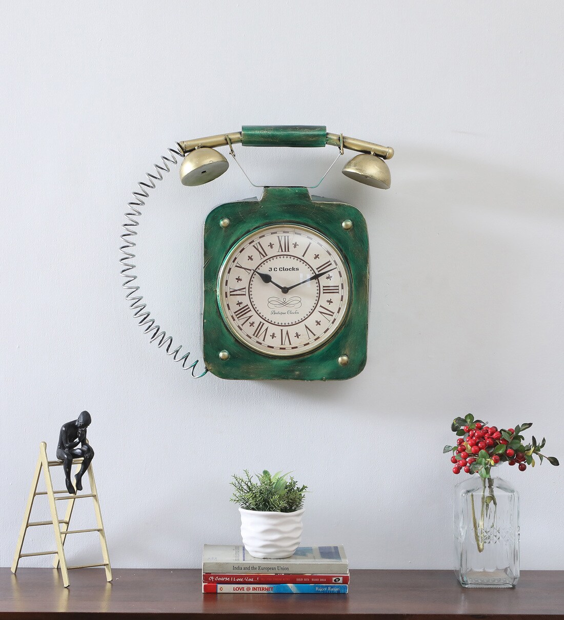 Buy Vintage Telephone Multicolour Iron Wall Clock at 5% OFF by Jasolika ...