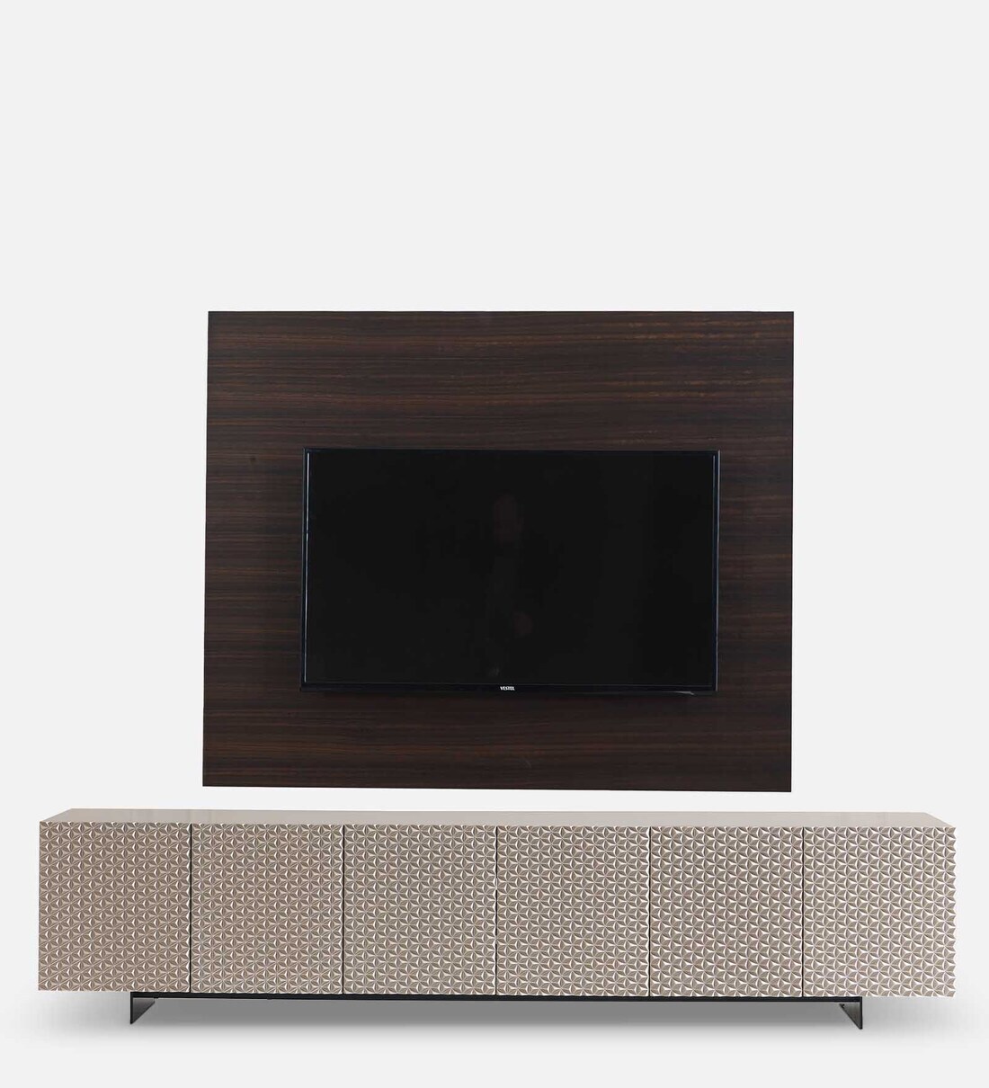 Buy Vittoria Tv Unit in Pearlised Beige Colour at 1% OFF by Yol | Pepperfry