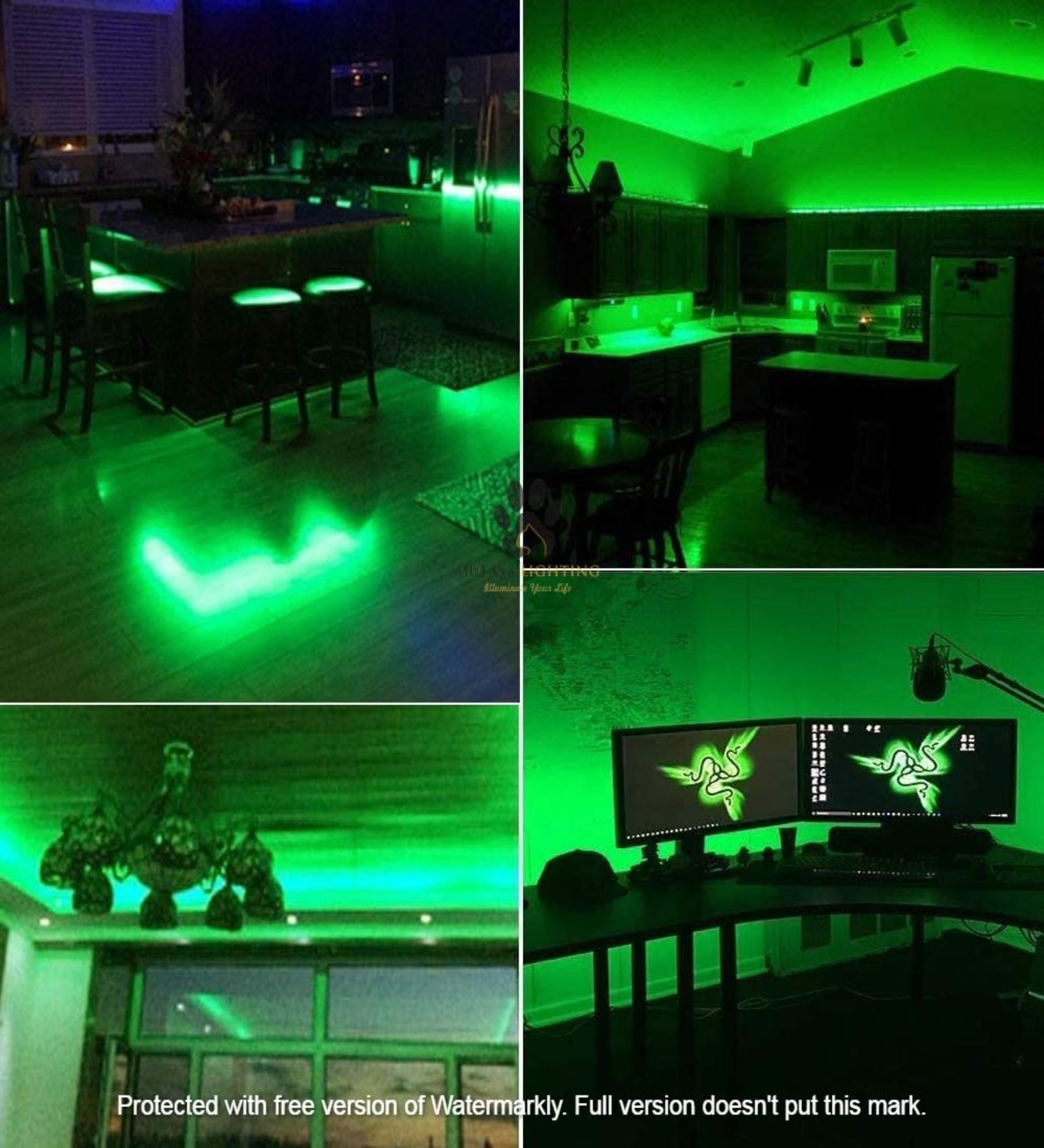 Buy Vibrant 5 Meters 300K Green Colour LED Strip Light with DC 12V ...