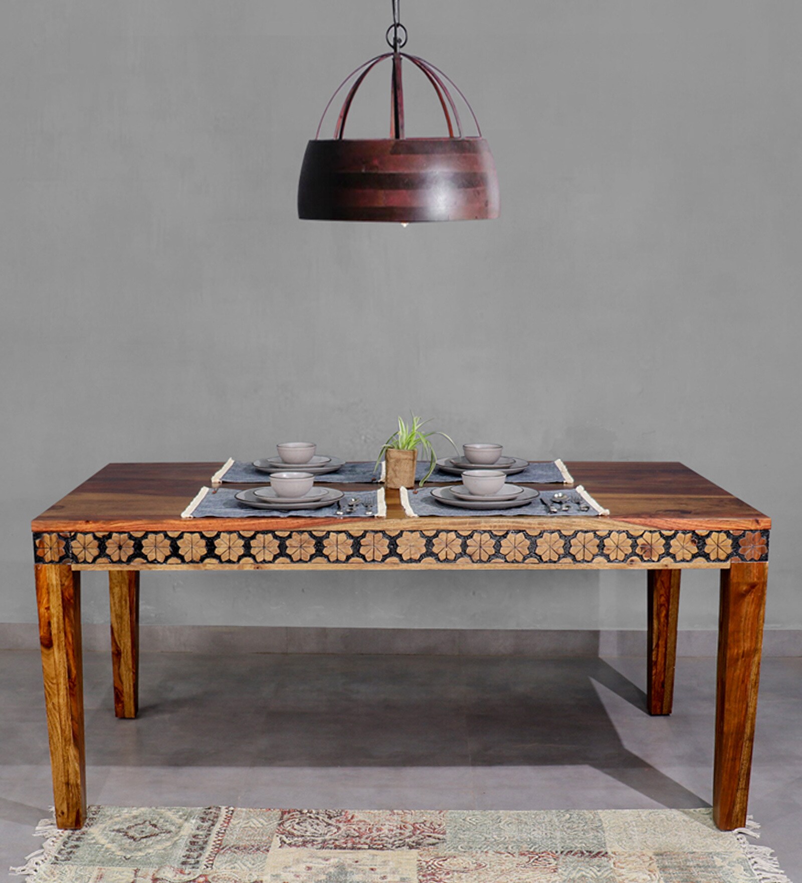 Buy Victoire Six Seater Dining Table In Dual Tone at 100% OFF by Fabuliv | Pepperfry