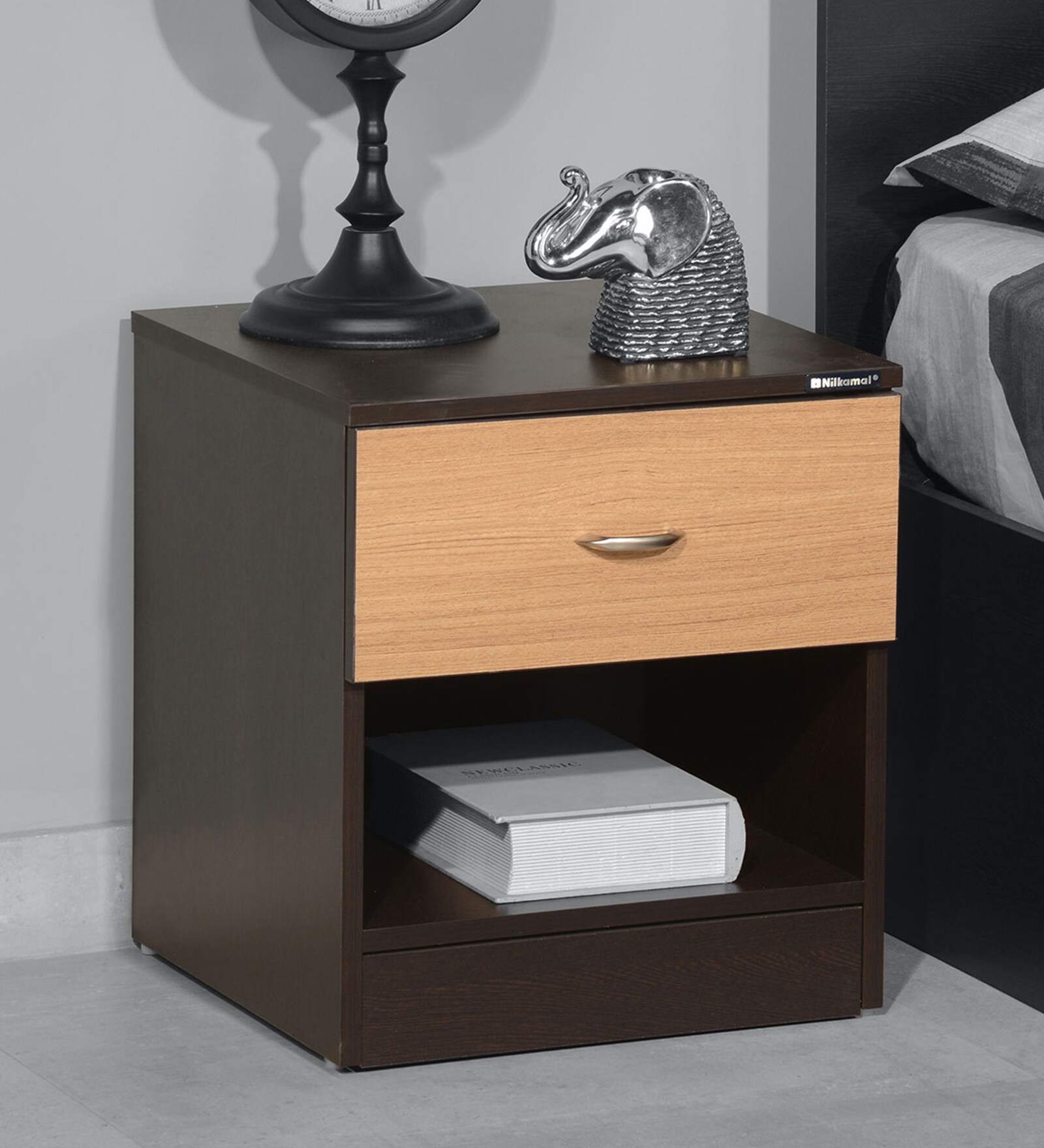 Buy Vienna Night Stand in Wenge Finish at 61% OFF by Nilkamal | Pepperfry
