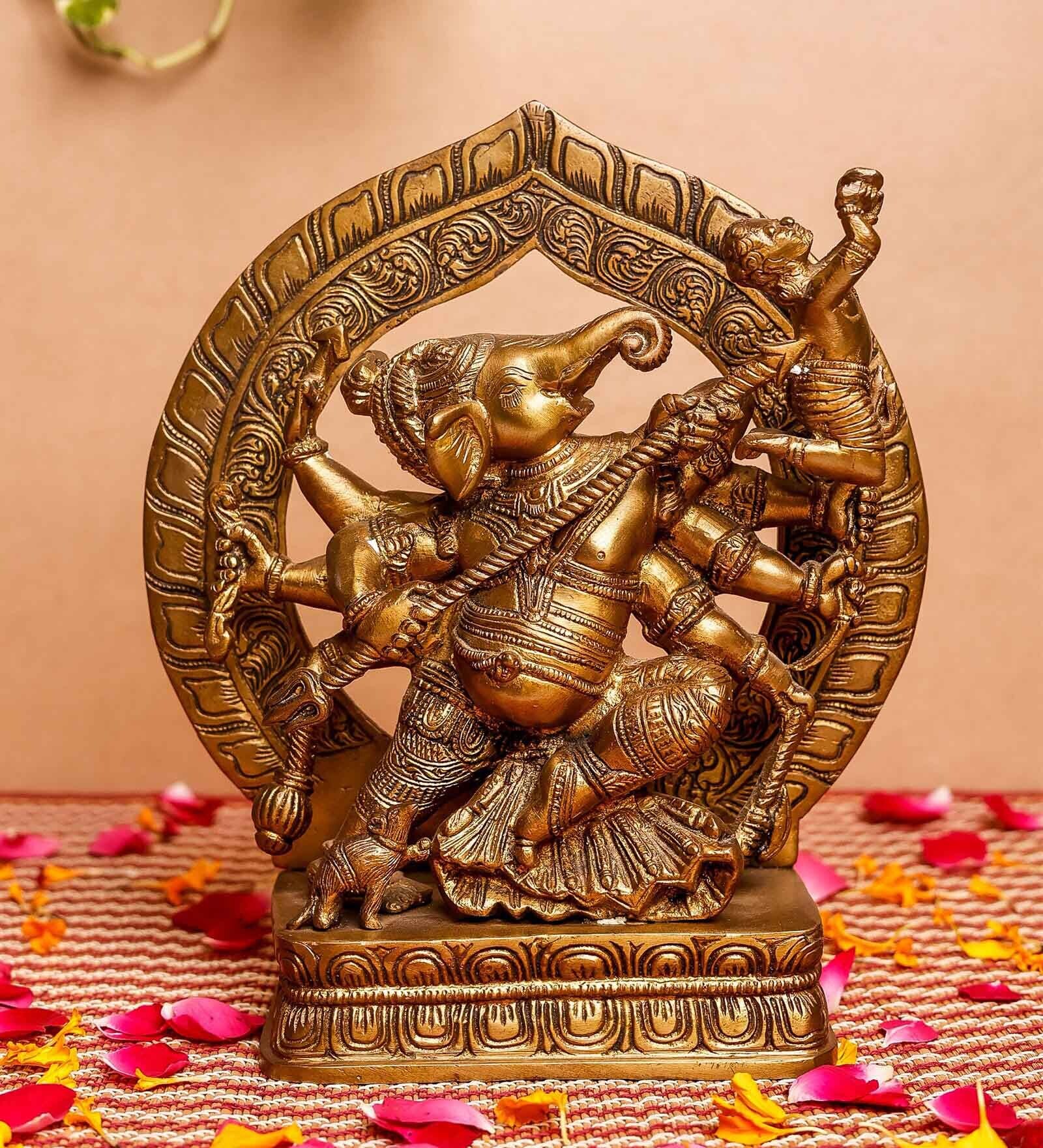 Buy Vighnesha Brass Religious Idol at 40% OFF by The Advitya | Pepperfry