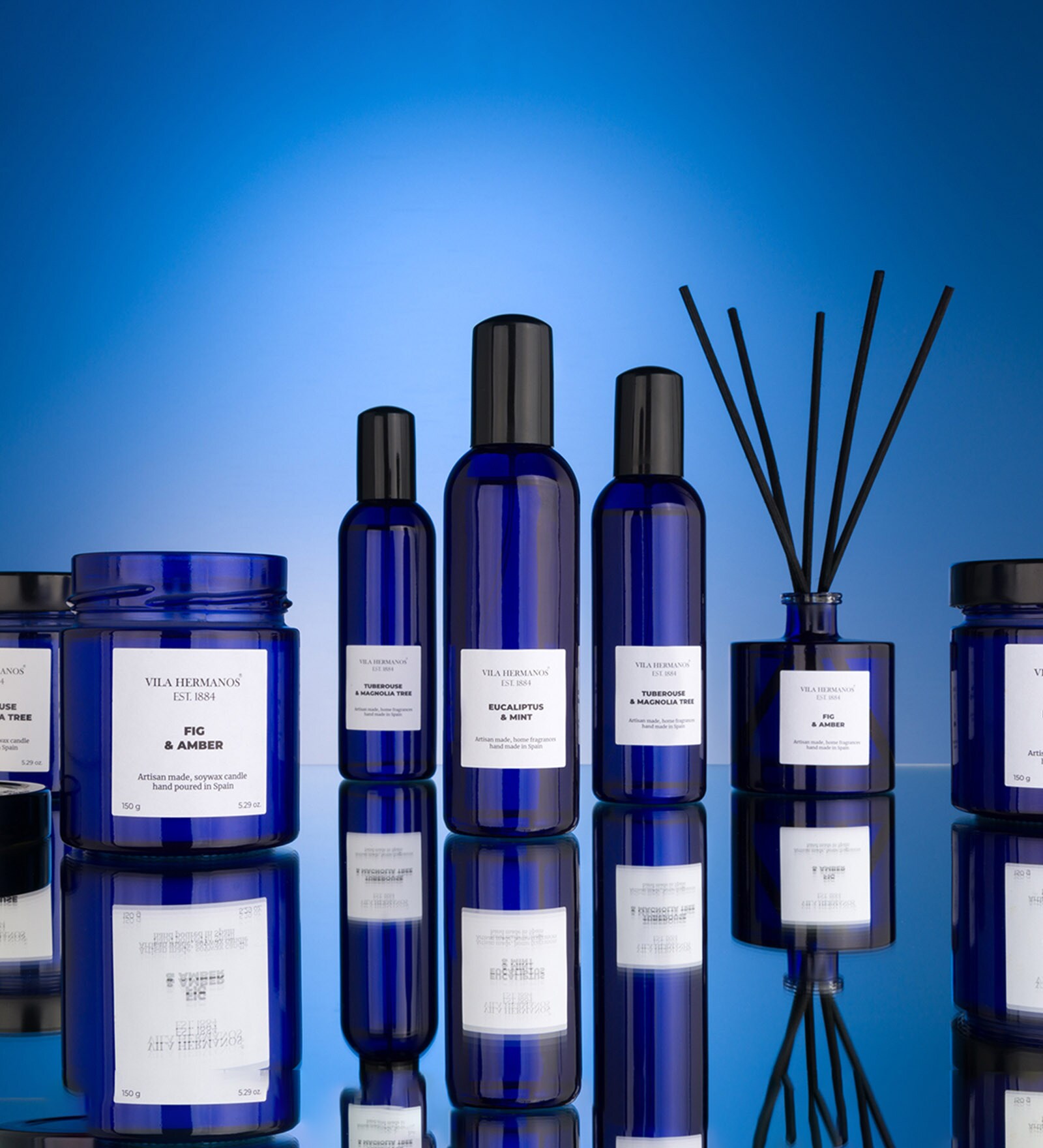 Buy Vila Hermanos Blue Wax Decorative Candles Set at 25% OFF by Home4U ...