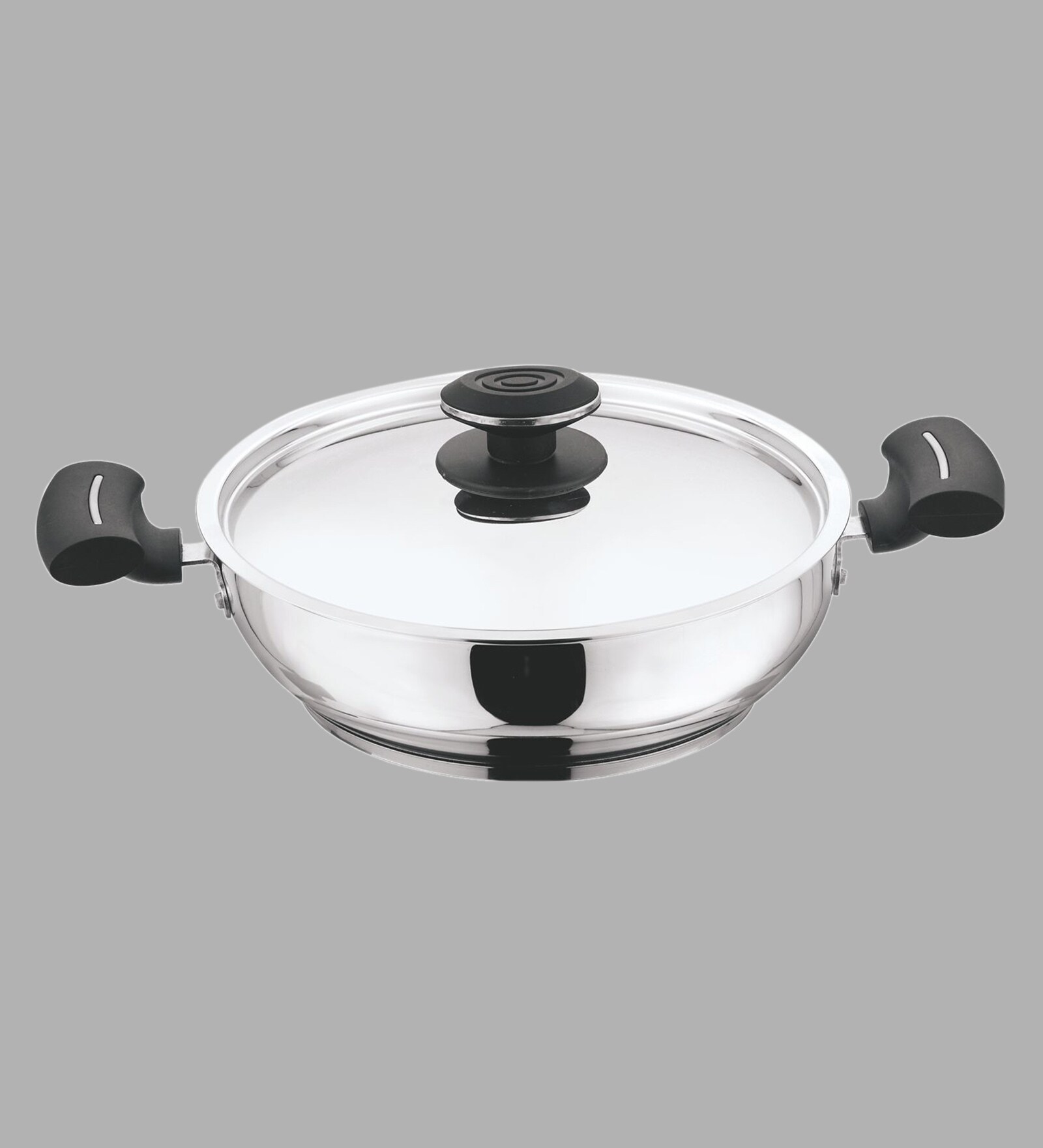 Buy Tivoli Kadai With Lid, 24 Cm, 3 Ltr, Stainless Steel By Vinod ...